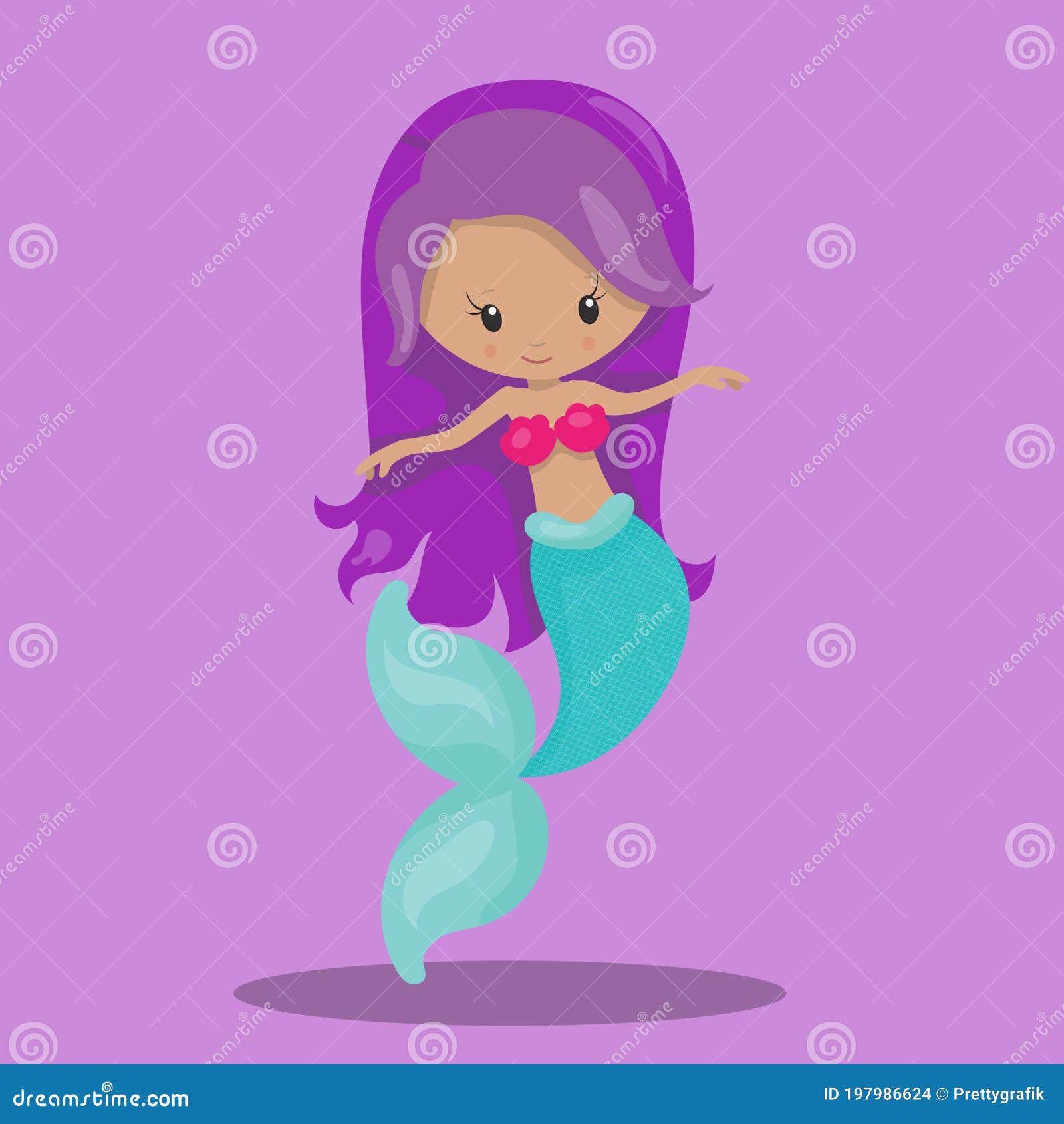 MERMAID VIBES LIGHT UP VIOLET 04 Stock Vector - Illustration of violet ...