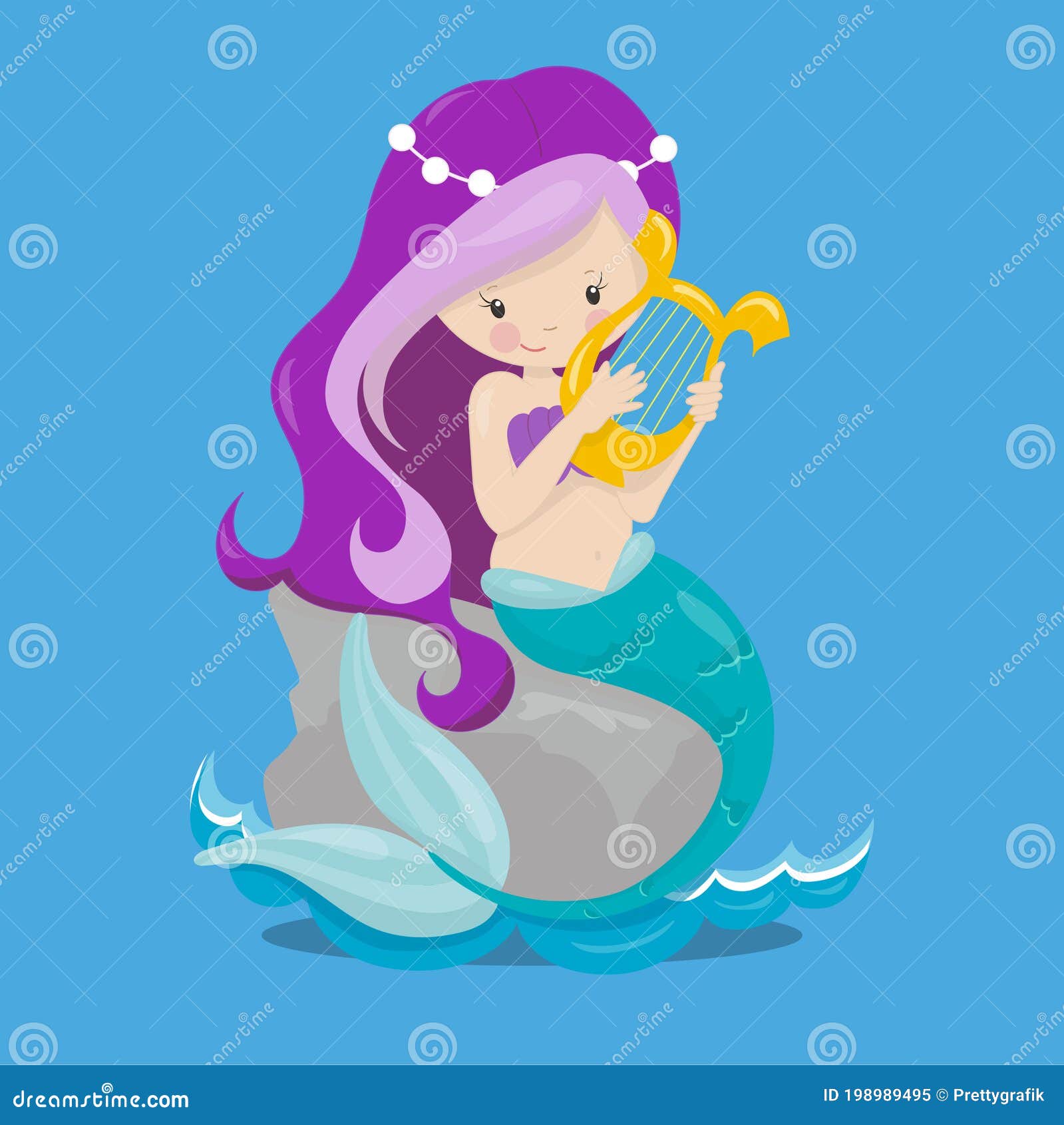 Mermaids purple 2 20 stock vector. Illustration of vector - 198989495