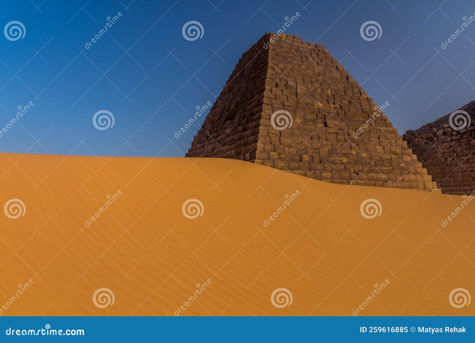 Meroe Pyramids Located in Sahara Desert, Sud Stock Image - Image of ...