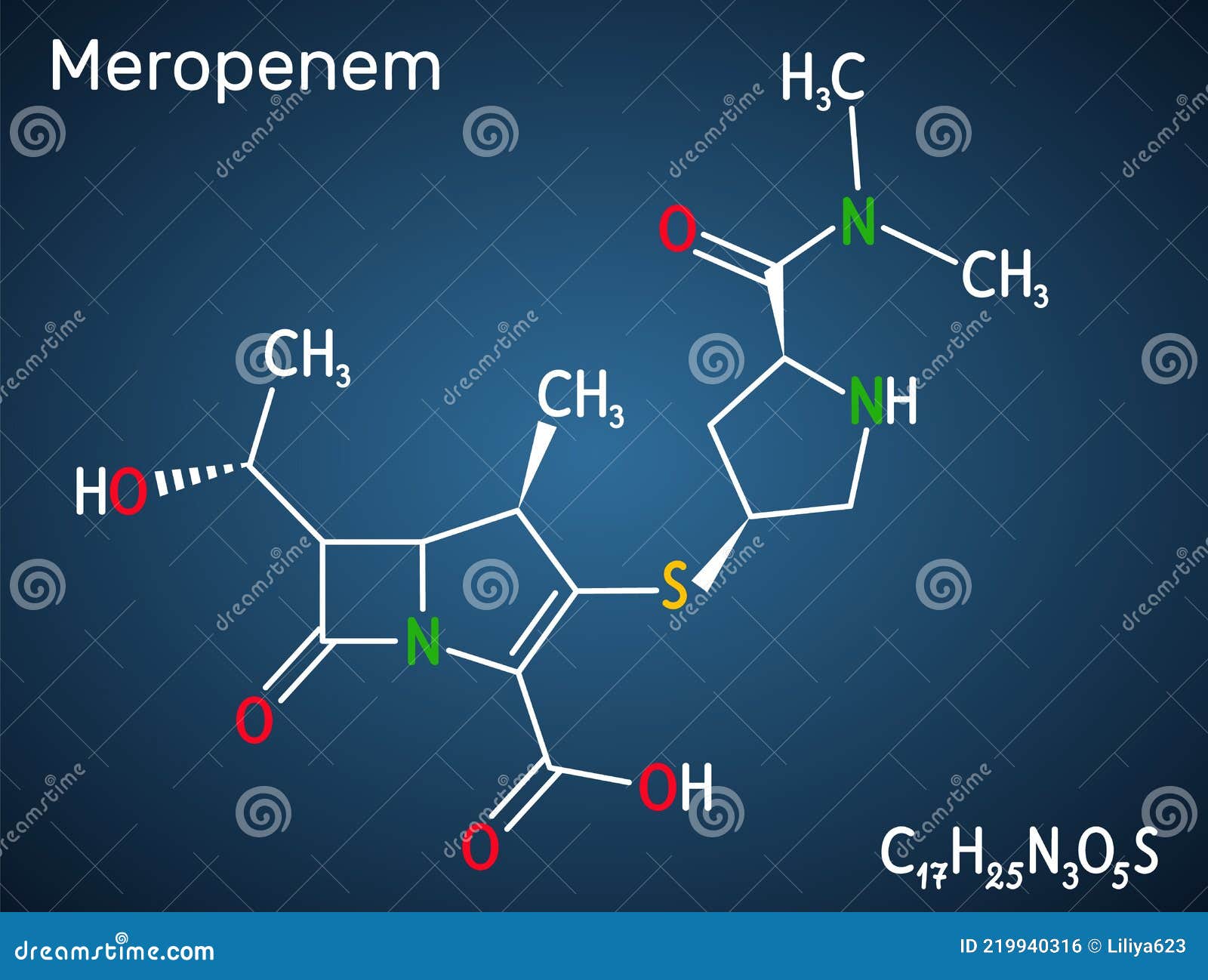 Meropenem Broad-spectrum Antibiotic Carbapenem Class, Chemical ...