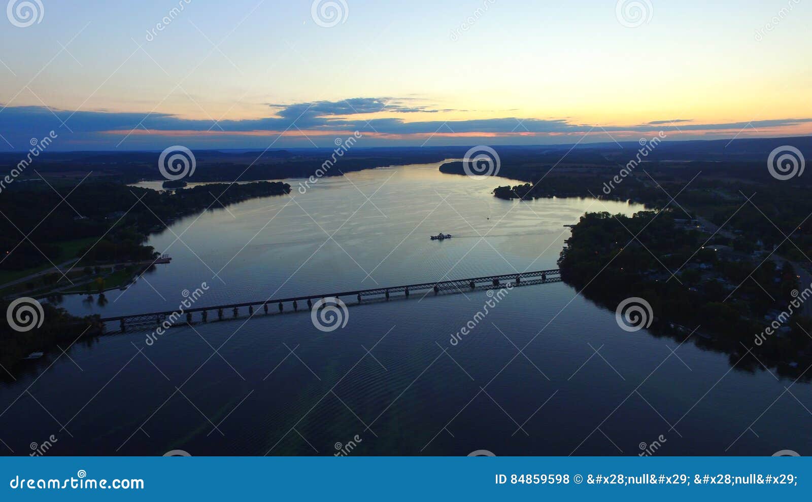 Merrimac Pier stock photo. Image of water, sunset, wisconsin - 84859598