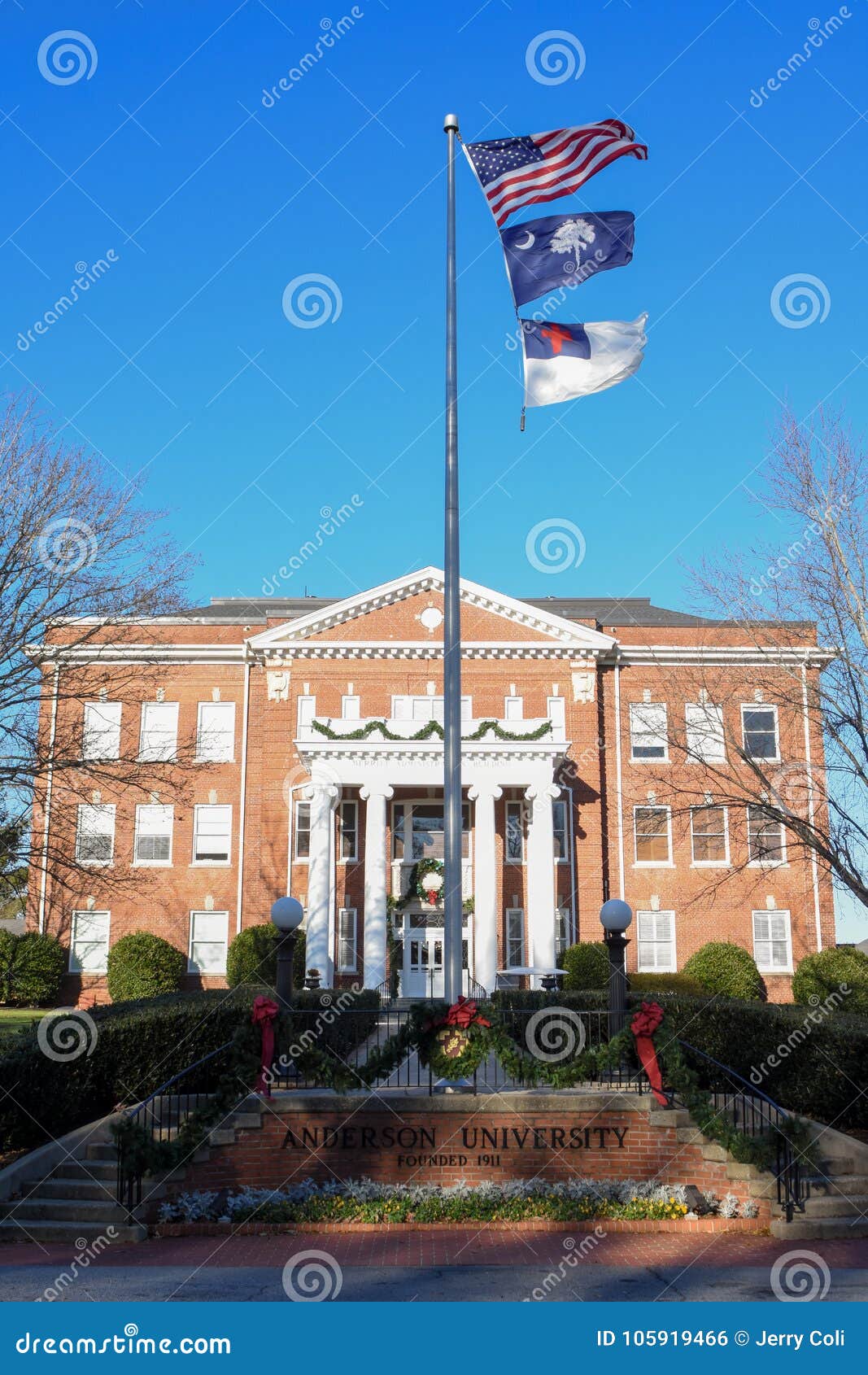 Merritt Administration Building, Anderson University Foto editorial ...