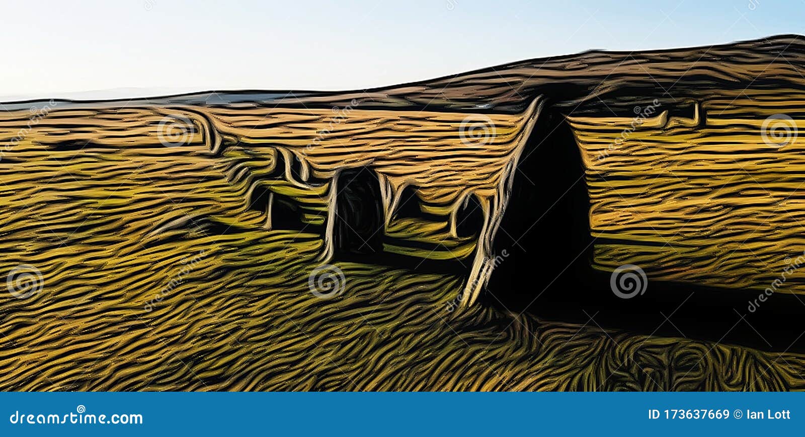 Merrivale Stone Row , Dartmoor Illustration Royalty-Free Stock Photo ...