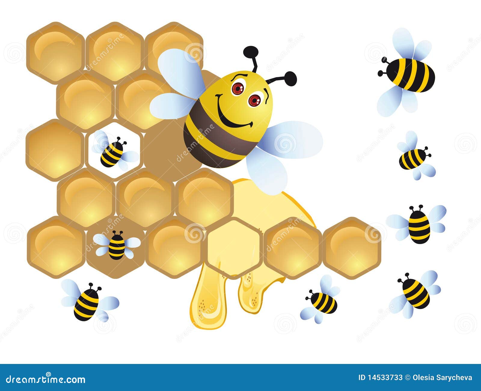 Merry bee stock illustration. Illustration of hardworking - 14533733
