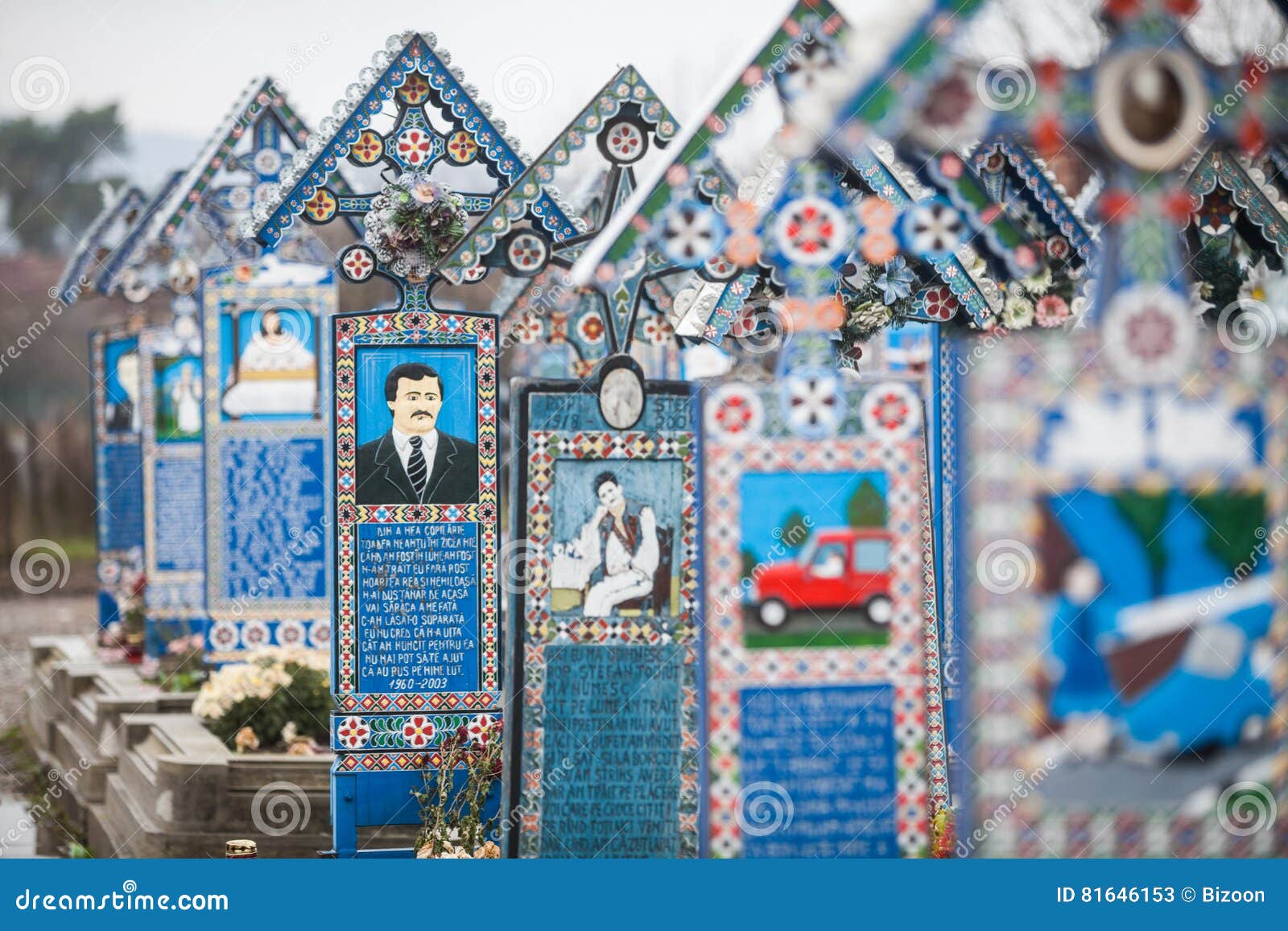 Merry Cemetery in Sapanta, Romania. Editorial Stock Photo - Image of ...