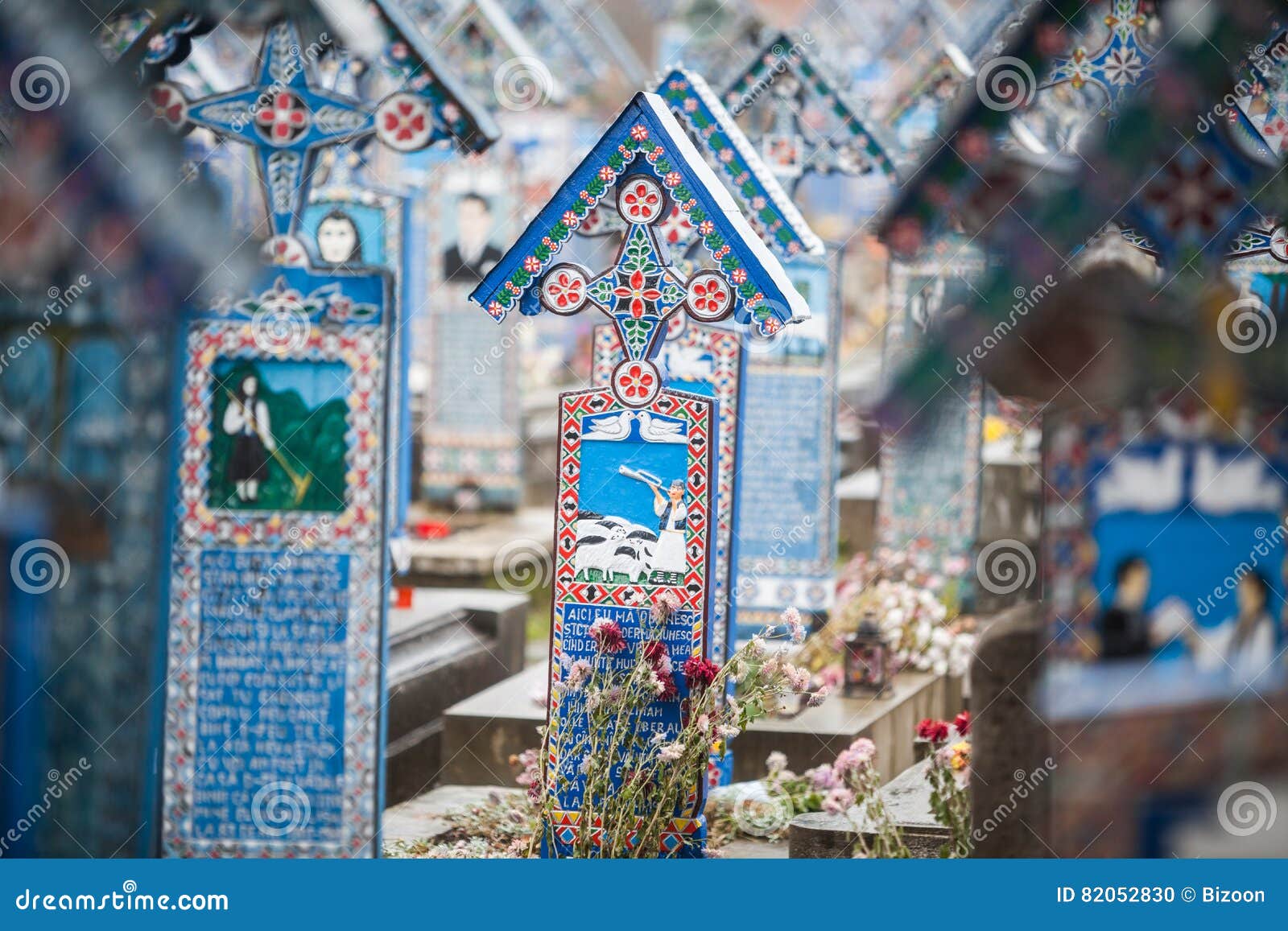 Merry Cemetery in Sapanta, Romania. Editorial Image - Image of tourism ...