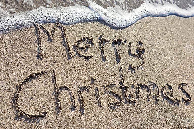 Merry Christmas stock image. Image of beach, caribbean - 16115127