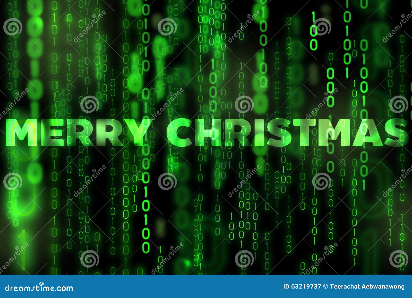 Merry Christmas Background Binary Texture Matrix Theme Stock ...