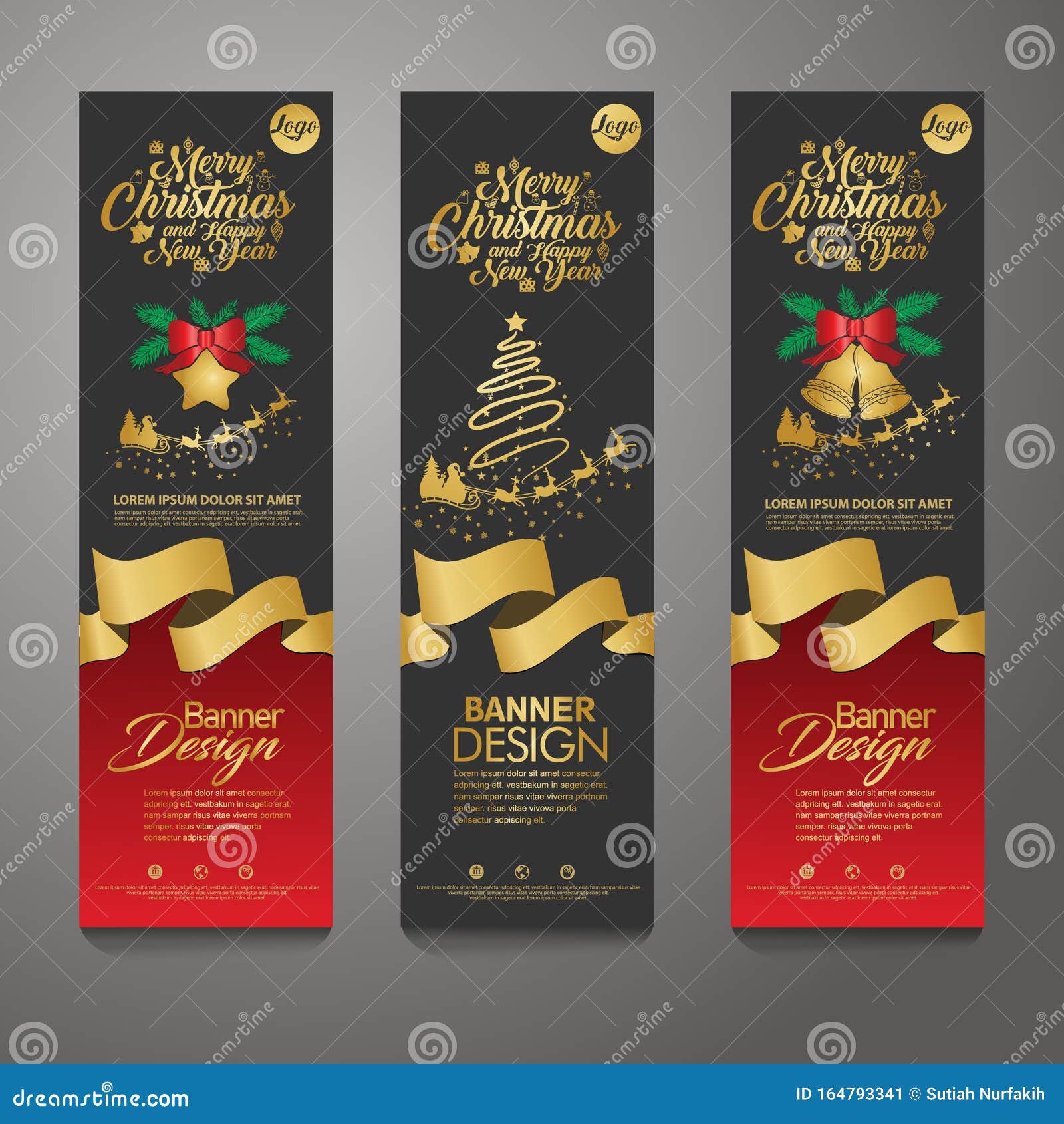 Merry Christmas Banner Vertical Background, Vector Illustration Stock ... Merry Christmas Banner Vertical Background, Vector Illustration Stock ...