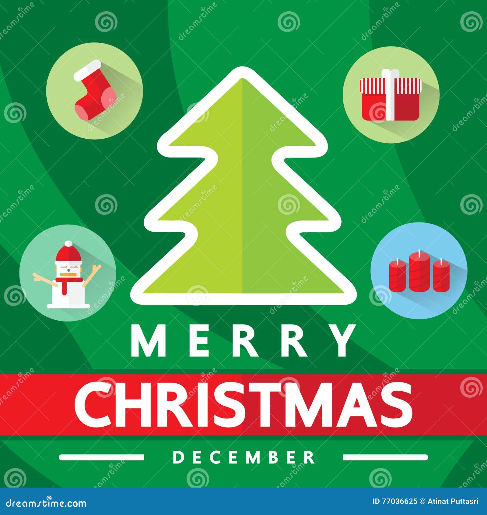 Merry Christmas Cartoon Design. Stock Vector - Illustration of sock ...