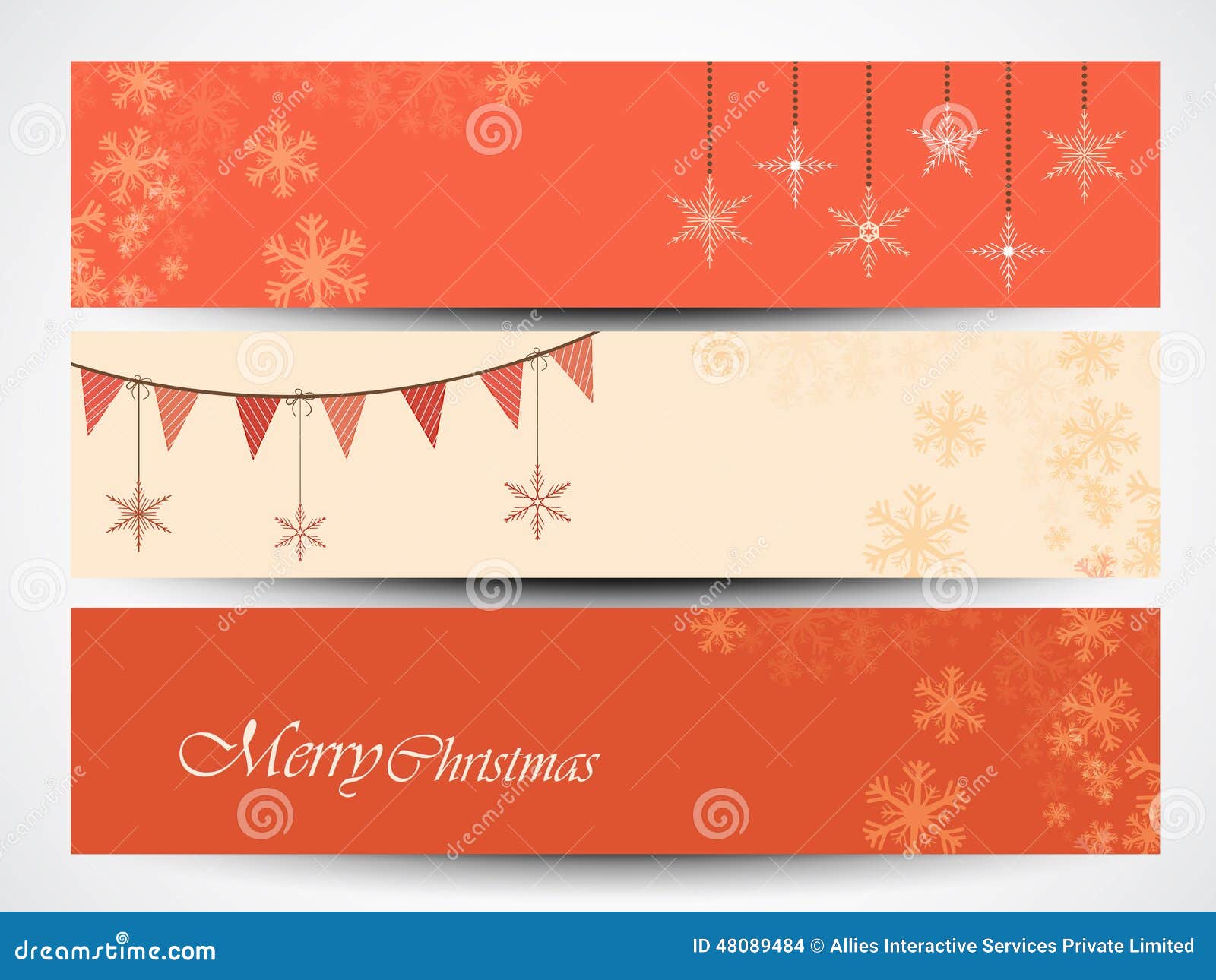 Merry Christmas Celebration Website Header or Banner Set. Stock ...