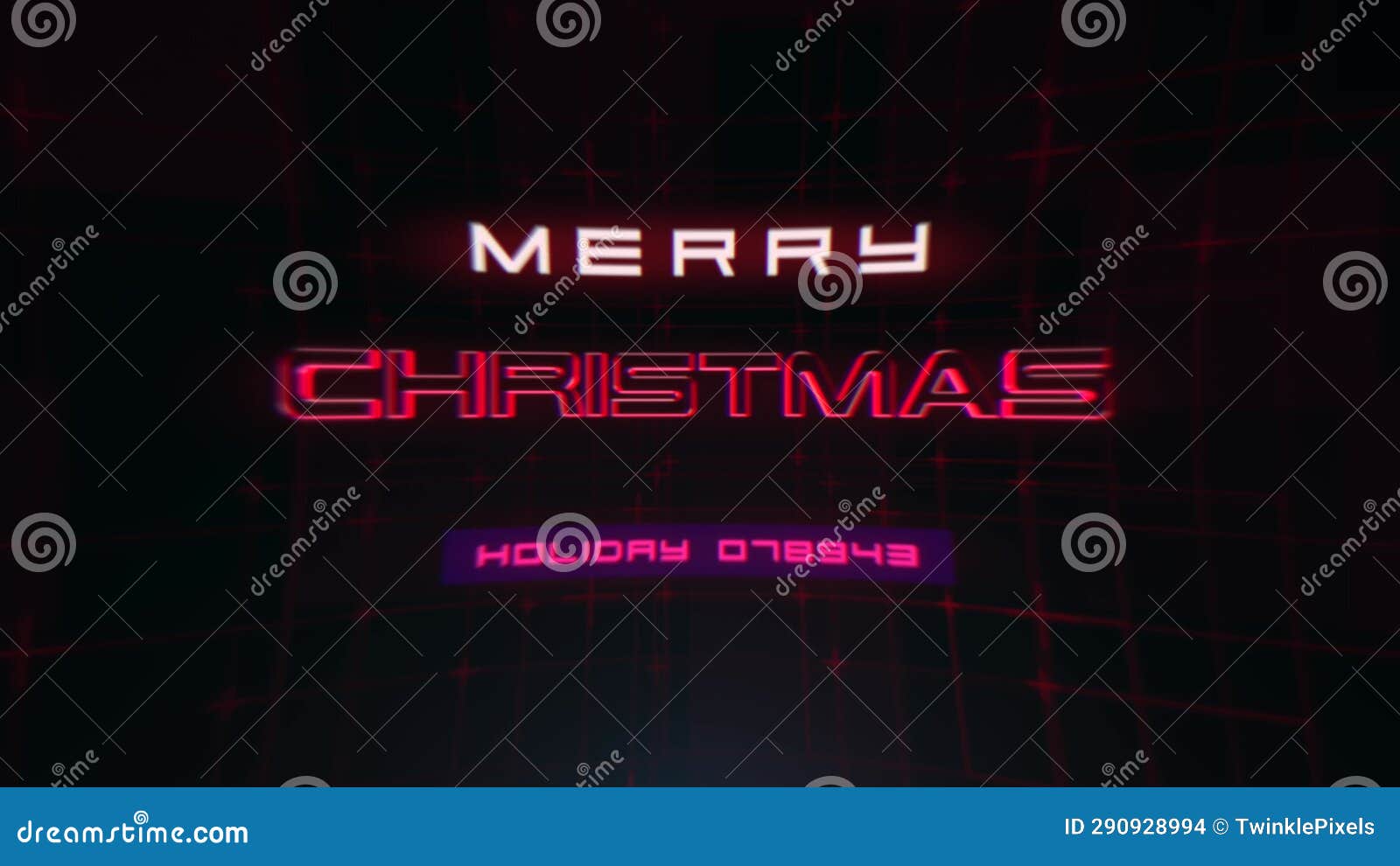 Merry Christmas on Computer Screen with Glitch Effect Stock Footage ...
