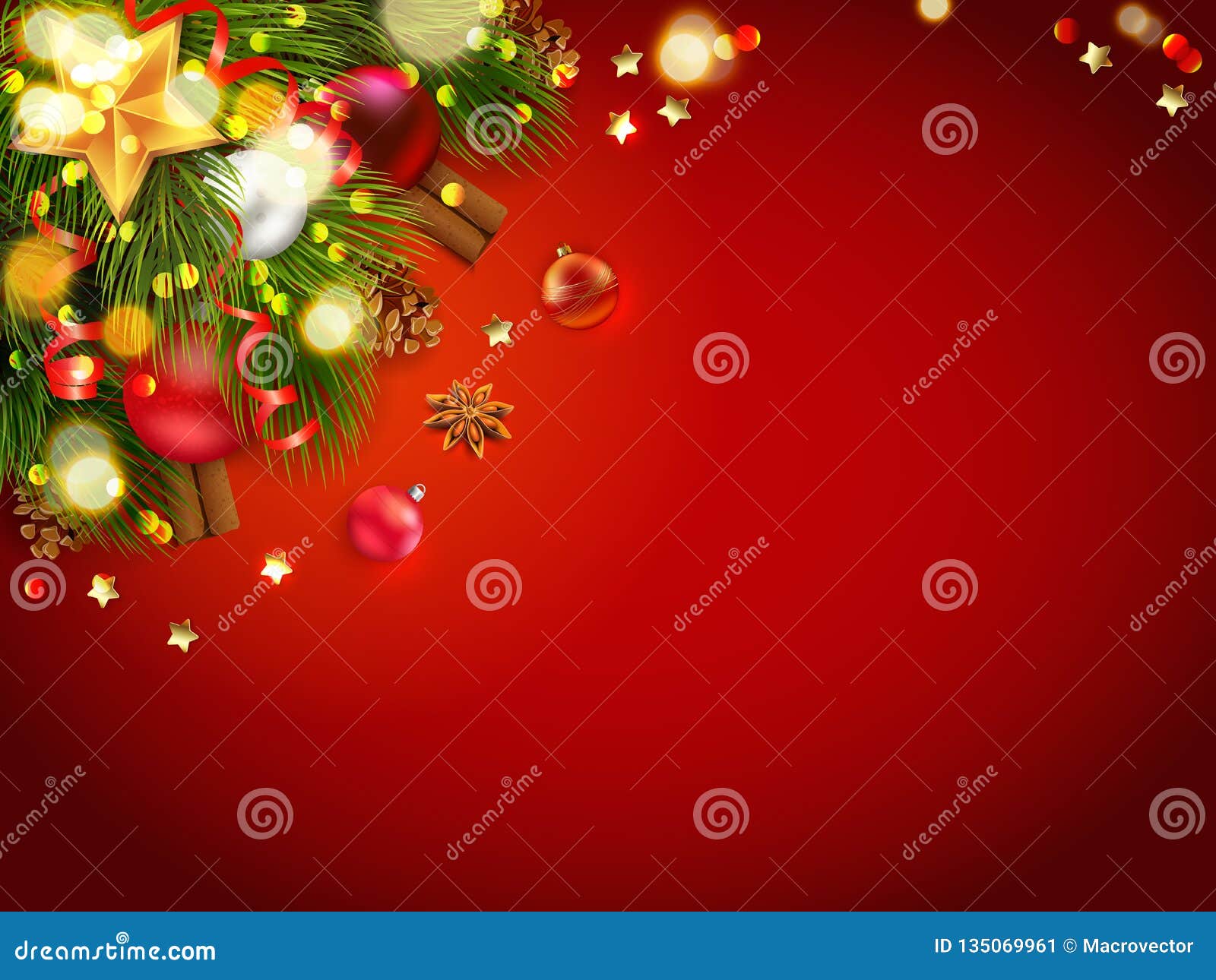 Merry Christmas Congratulation Composition Stock Vector - Illustration ...