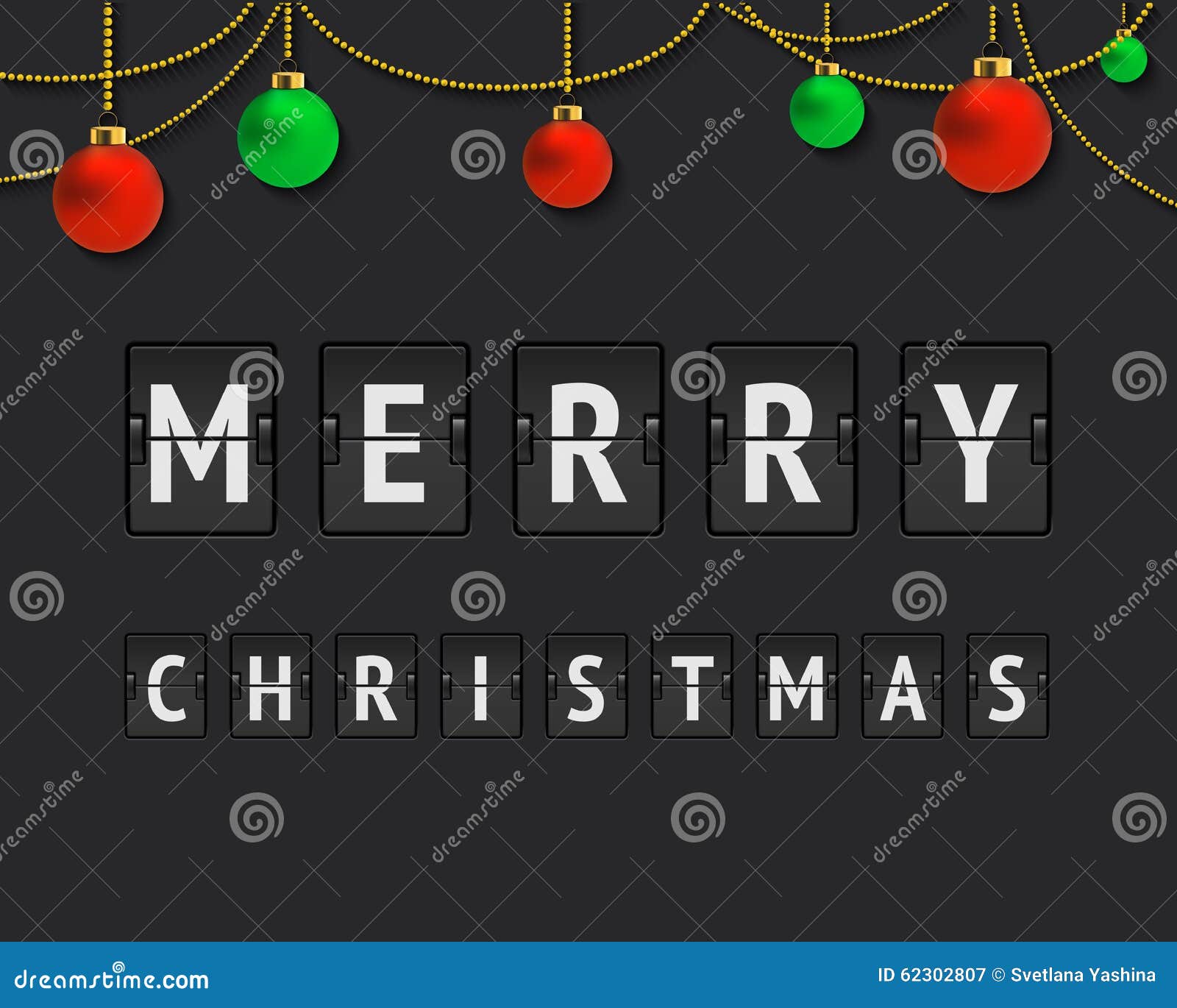 Merry Christmas countdown stock vector. Illustration of digital - 62302807