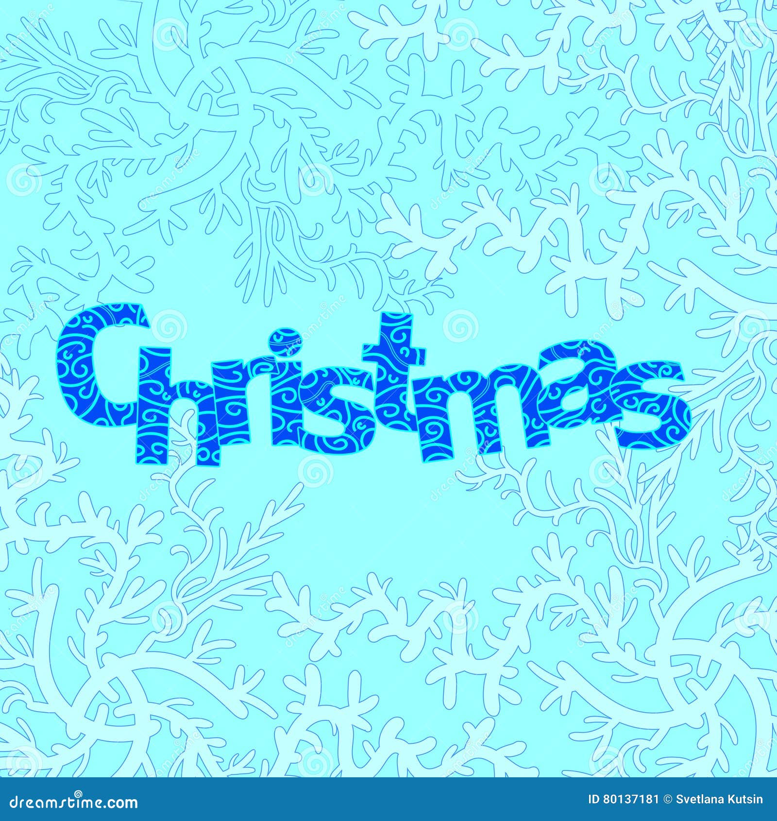 Merry Christmas Design. Frozen Background Stock Illustration ...