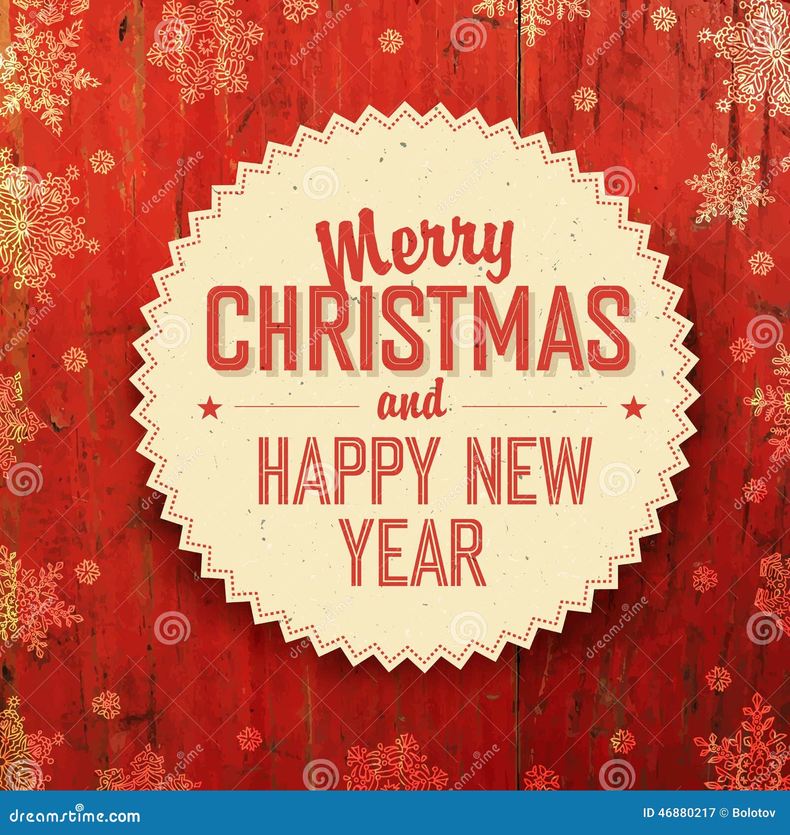 Merry Christmas Design on Red Stock Vector - Illustration of celebrate ...