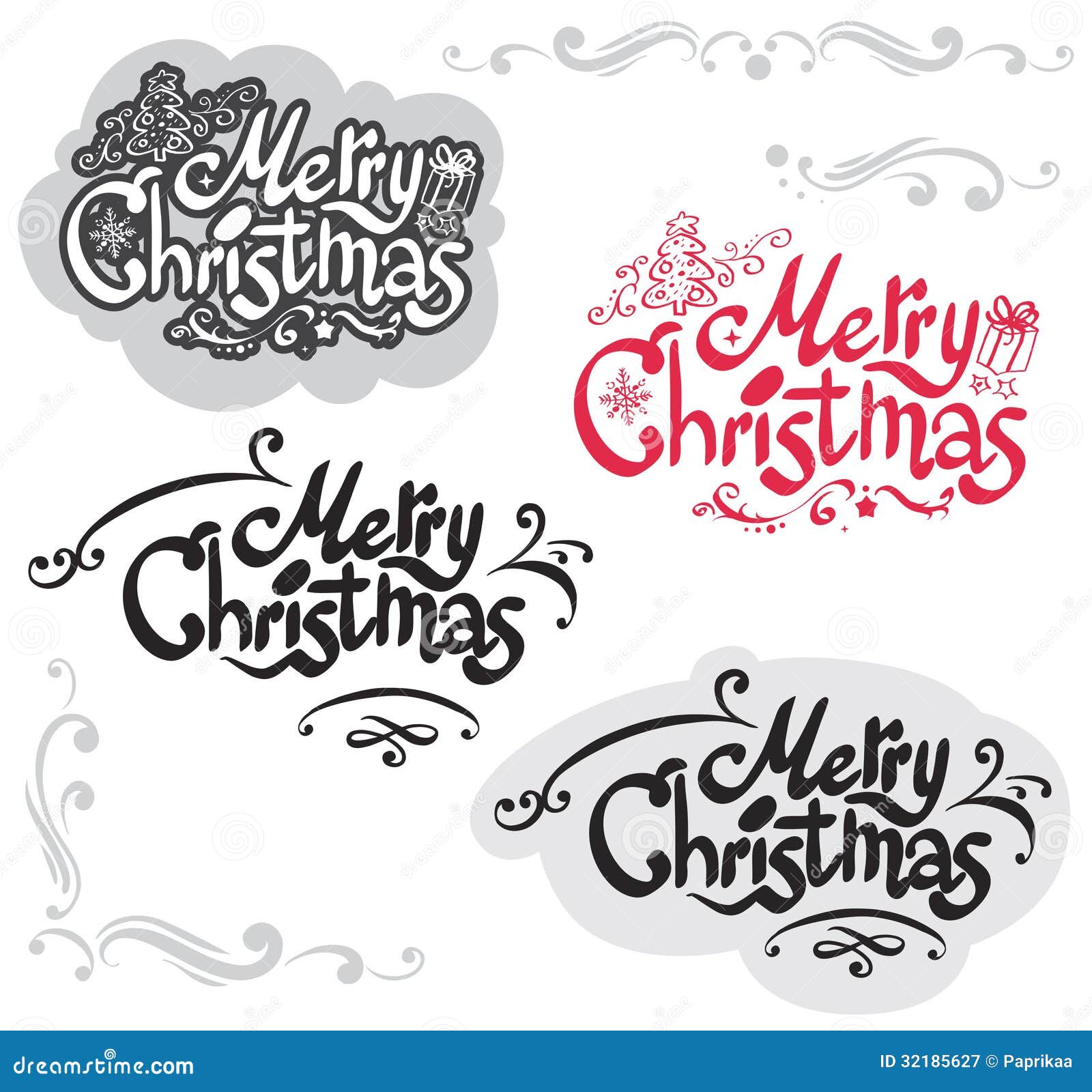 Merry Christmas design stock vector. Illustration of sign - 32185627
