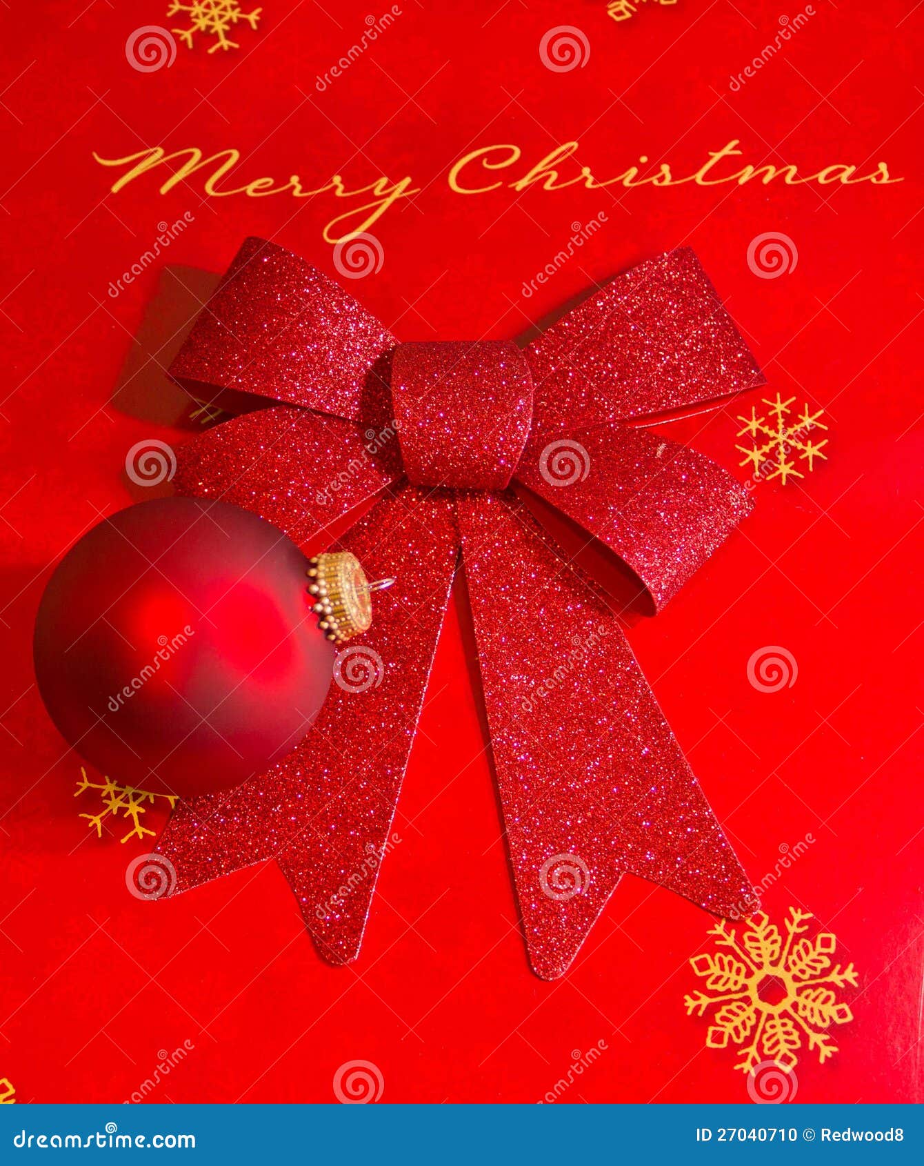 Merry Christmas Display in Red and Gold Stock Photo - Image of happy ...