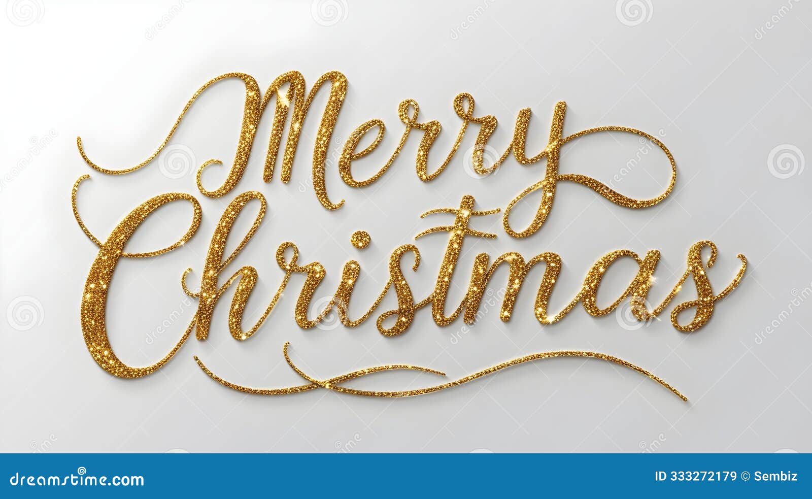 Merry Christmas in Elegant Cursive on White Stock Illustration ...