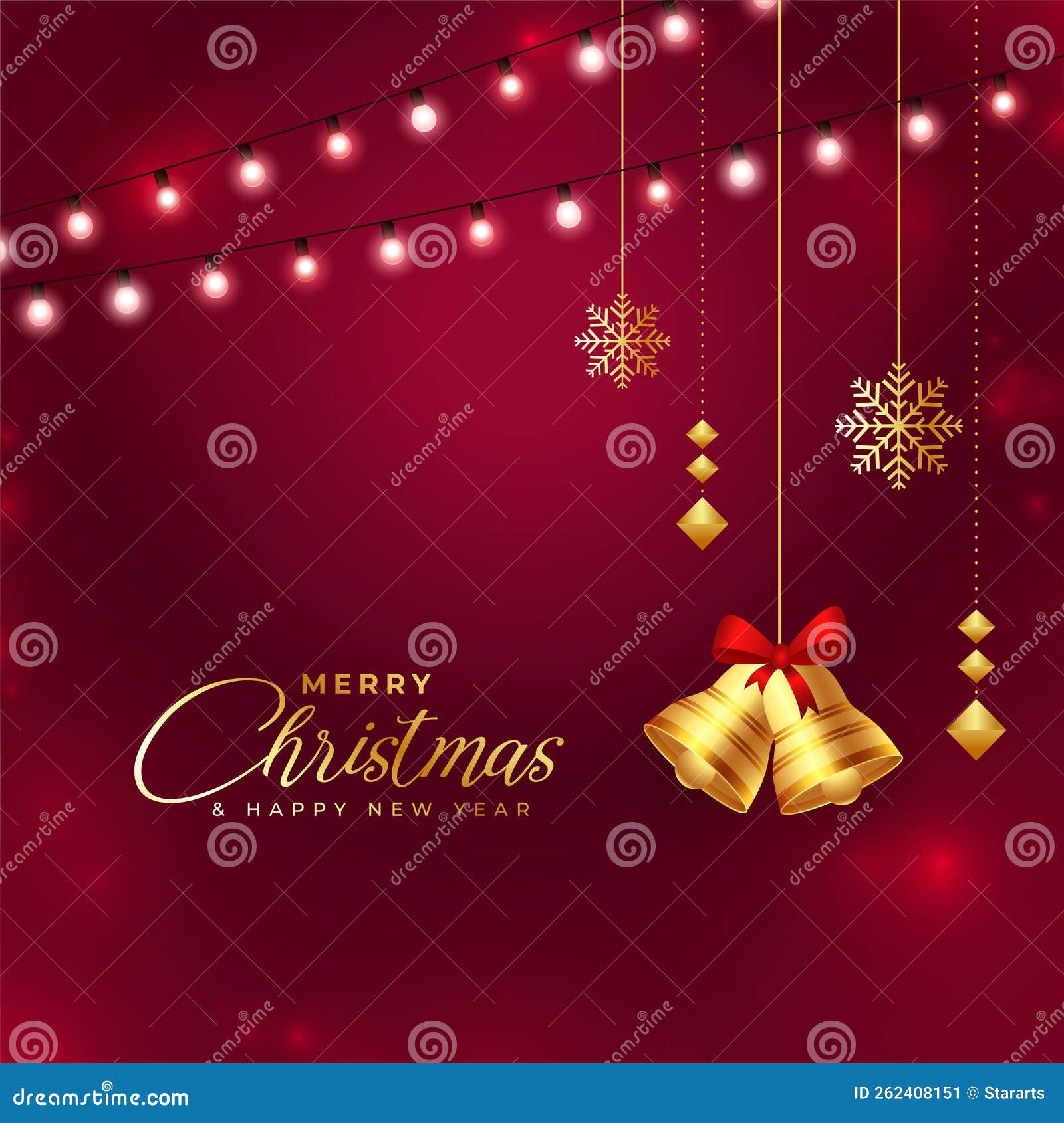 Merry Christmas Event Background with Decorative Elements Design Vector ...