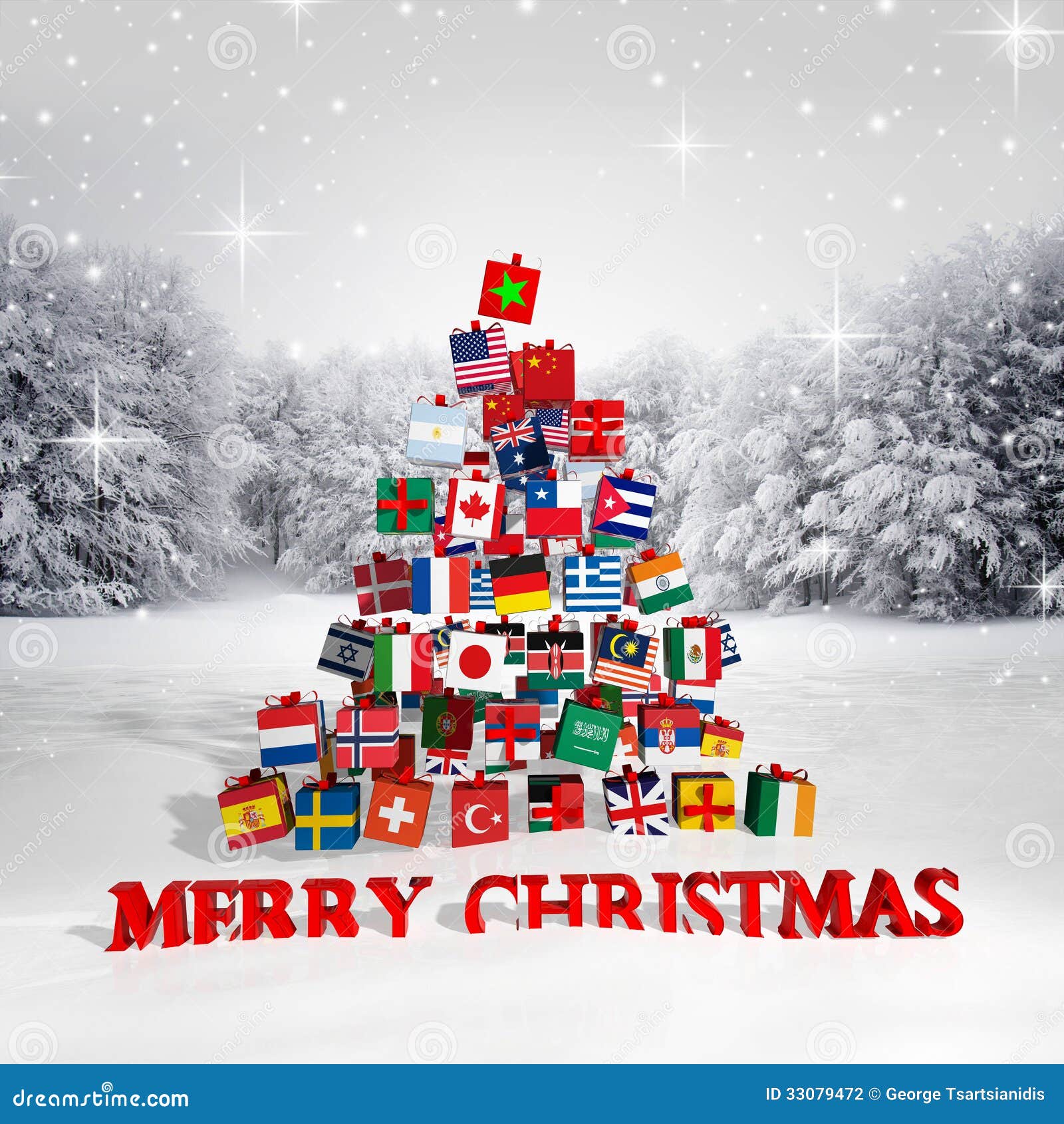 Merry Christmas everyone! stock illustration. Illustration of merry ...