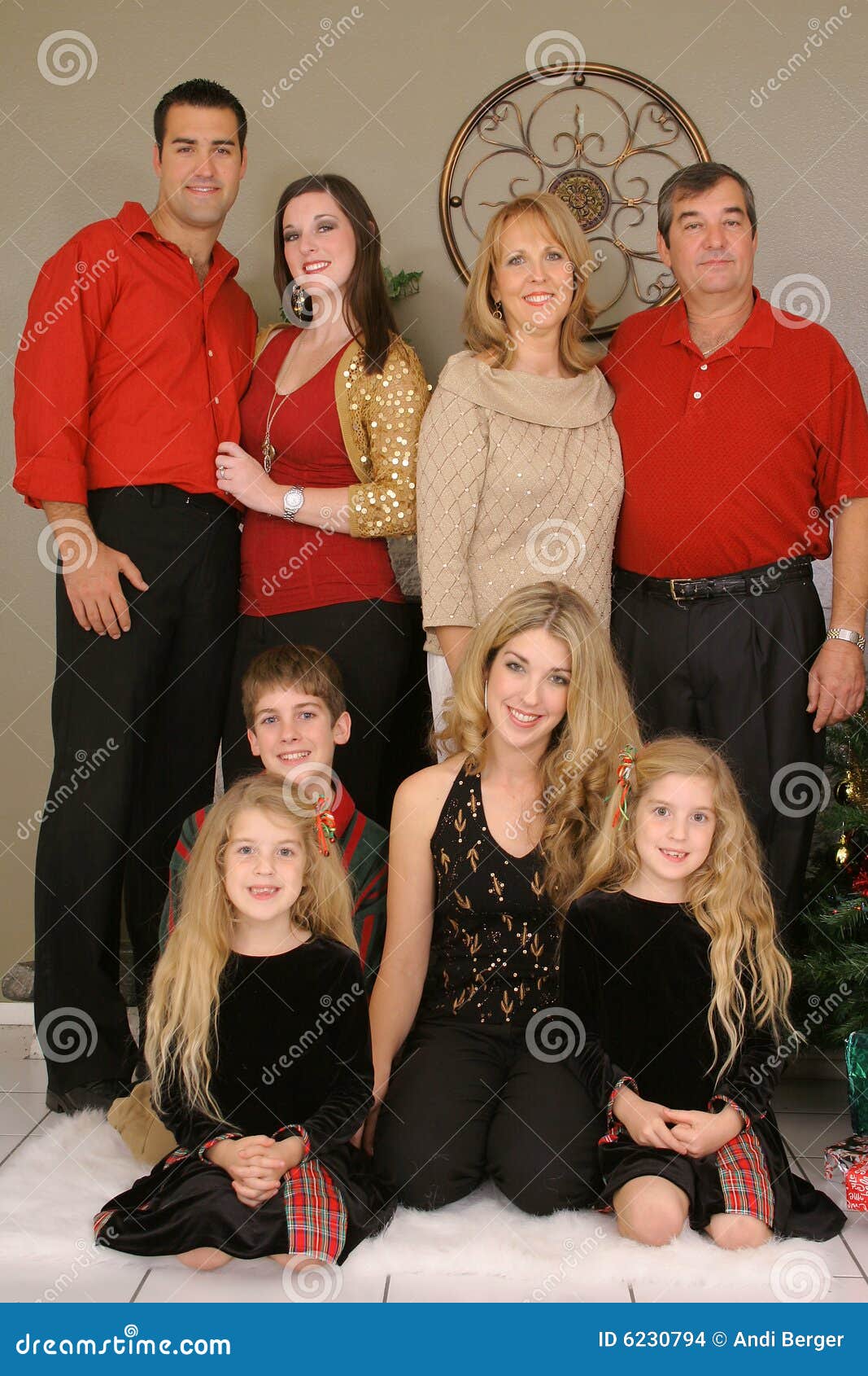 Merry Christmas Family Vertical Stock Photo - Image of balls, cute: 6230794