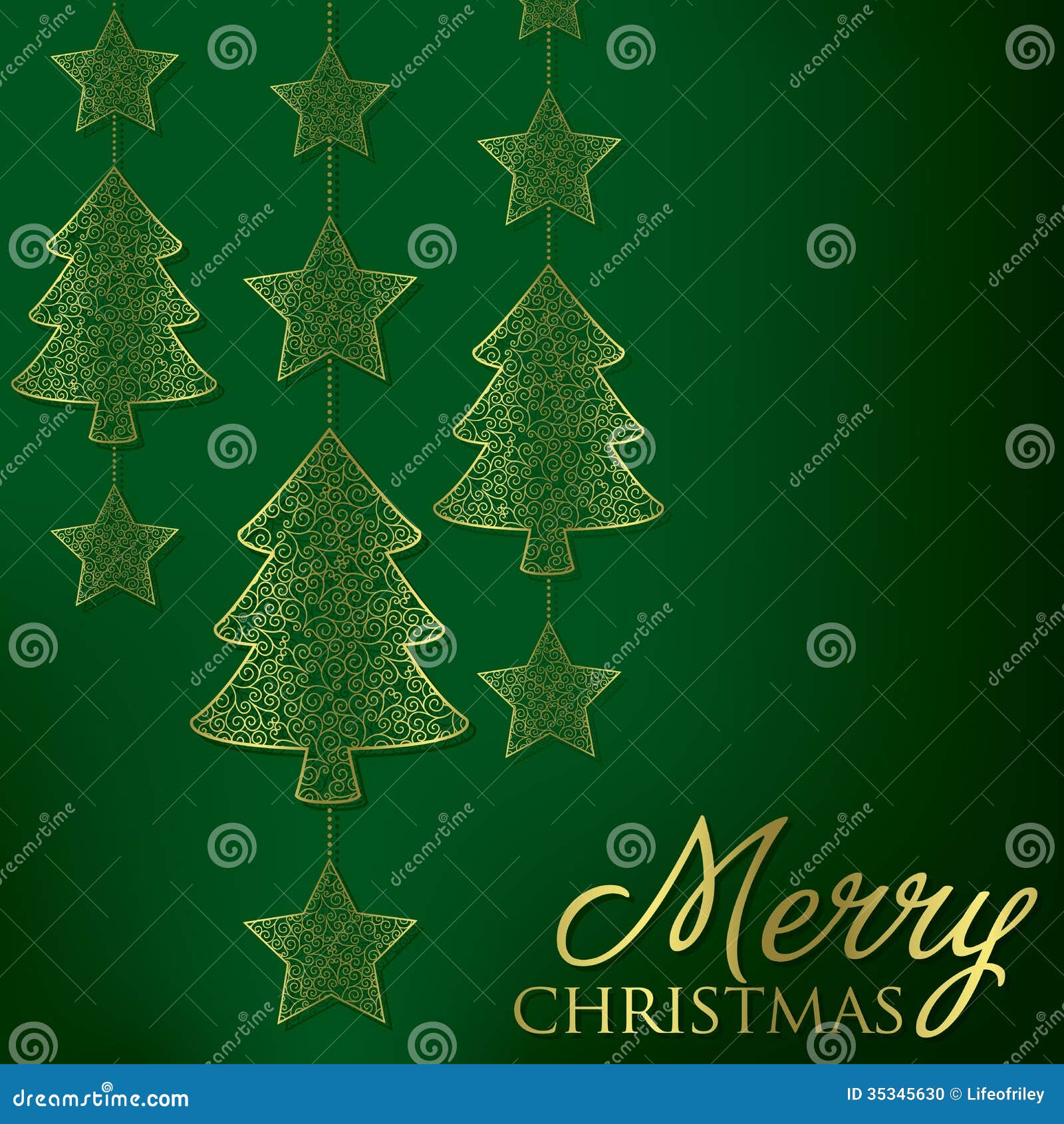 Merry Christmas! stock vector. Illustration of filigree - 35345630