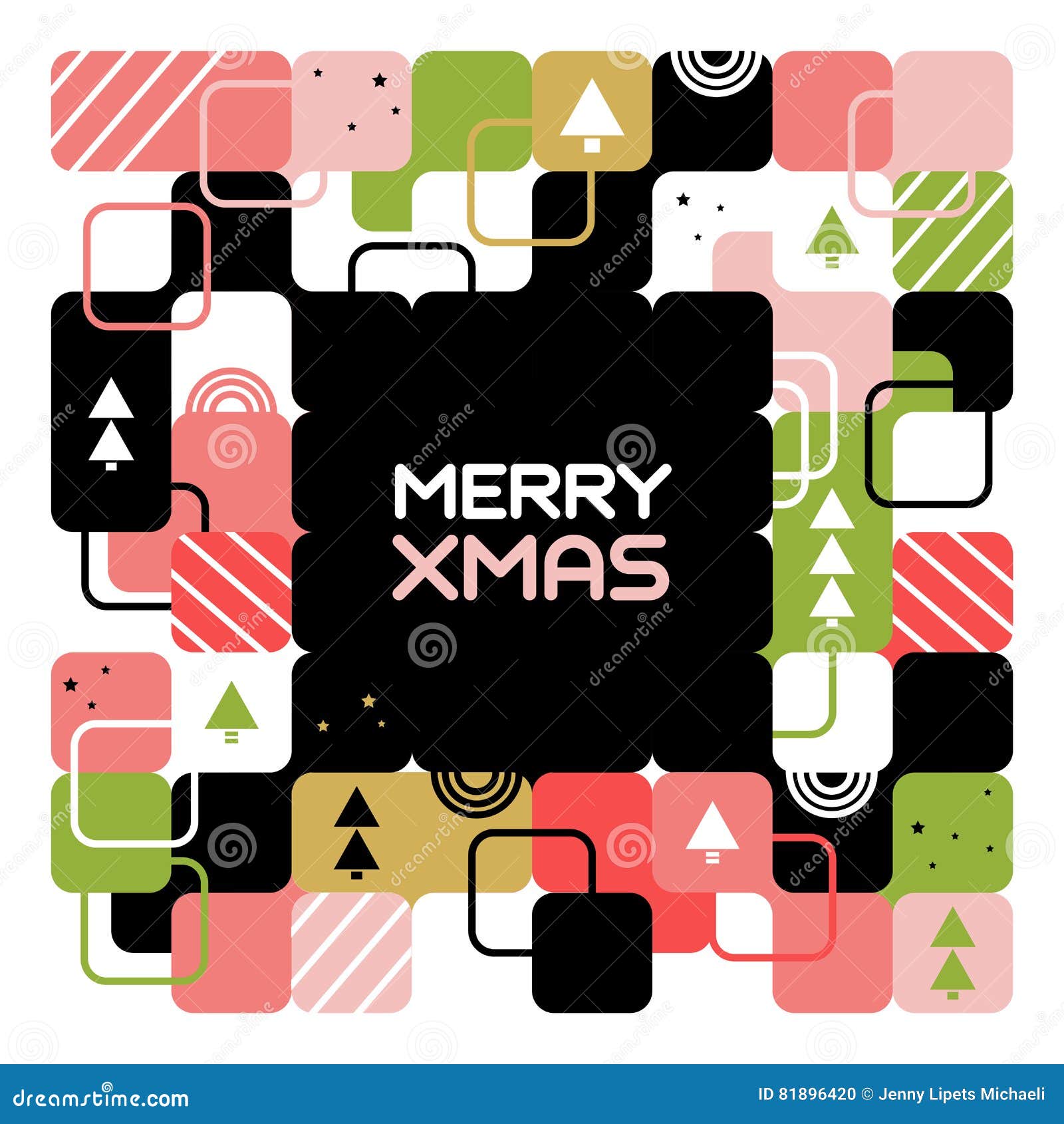 Merry Christmas, Geometric Abstract Background, Poster, Theme Pattern ...