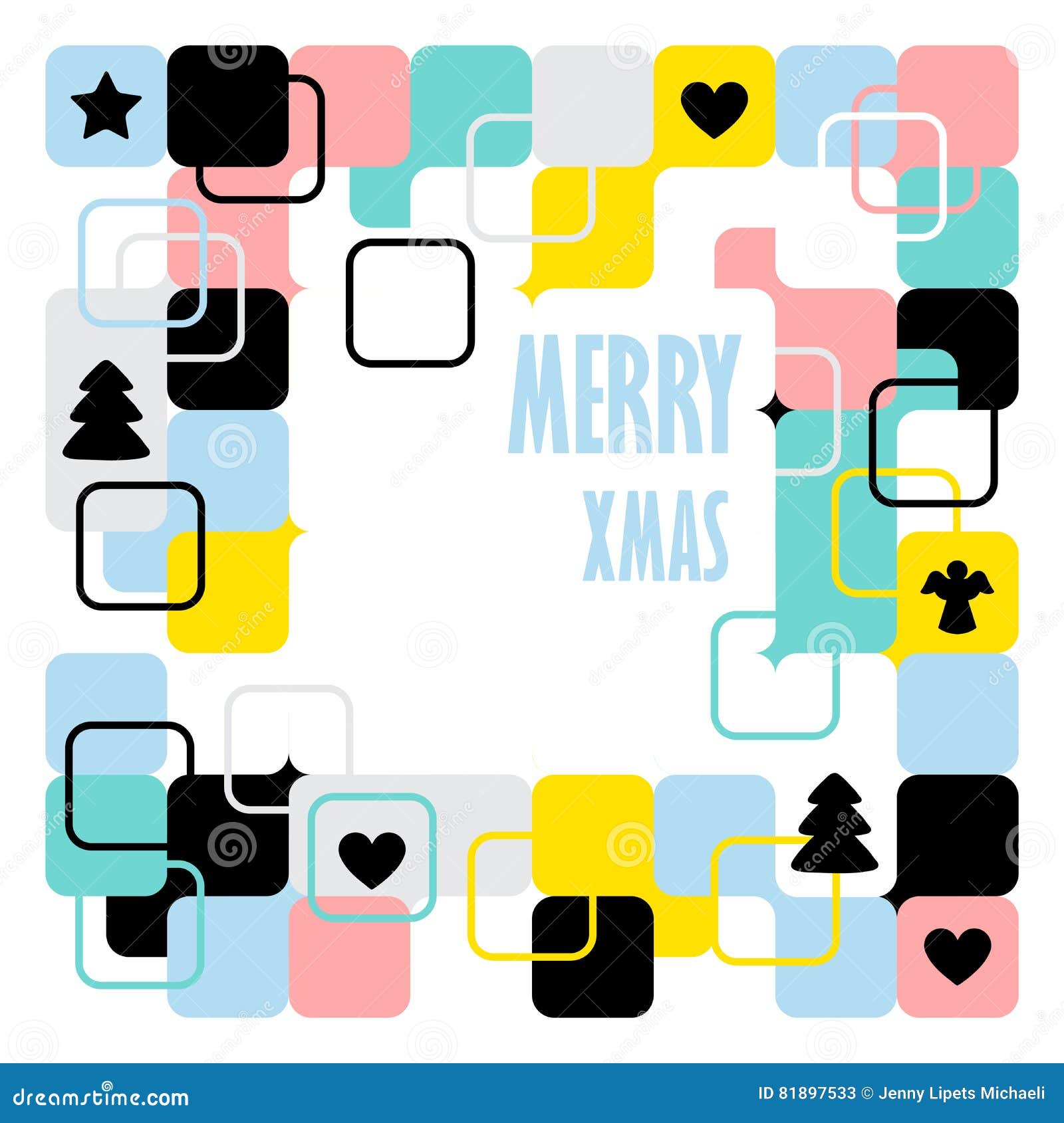 Merry Christmas, Geometric Abstract Background, Poster, Theme Pattern ...