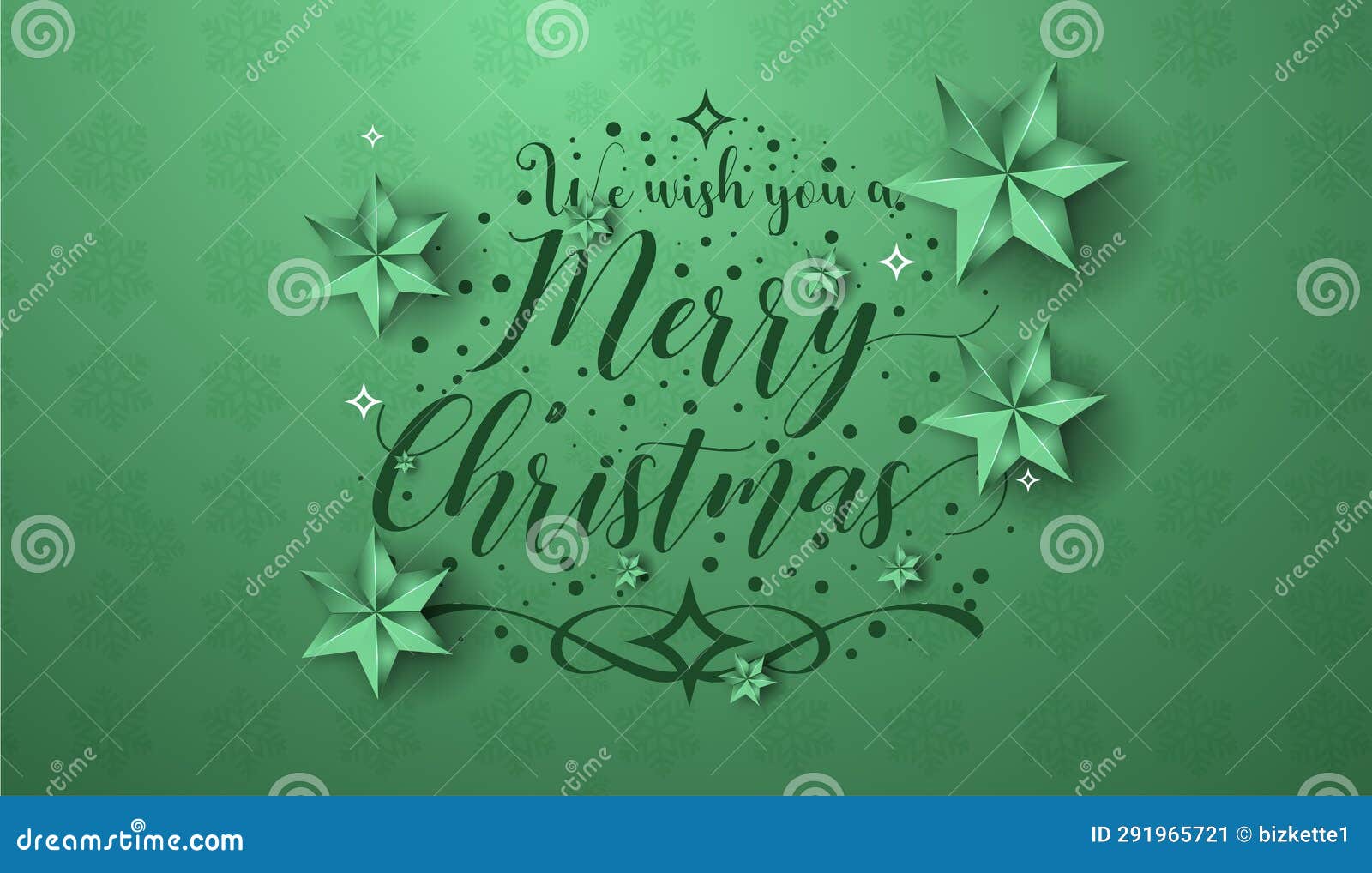 Merry Christmas Green Background Vector Design Stock Illustration ...