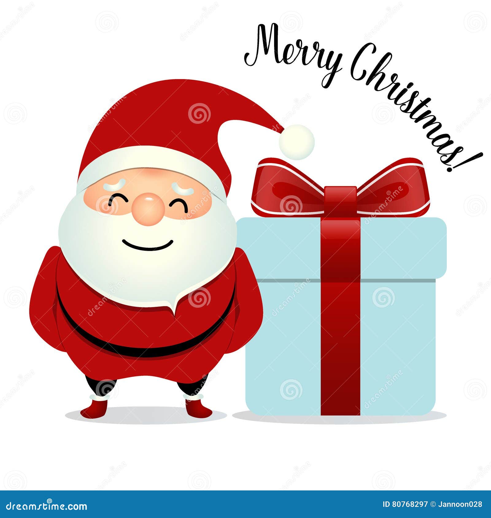 Merry Christmas Greeting Card Vector Illustration Stock Vector