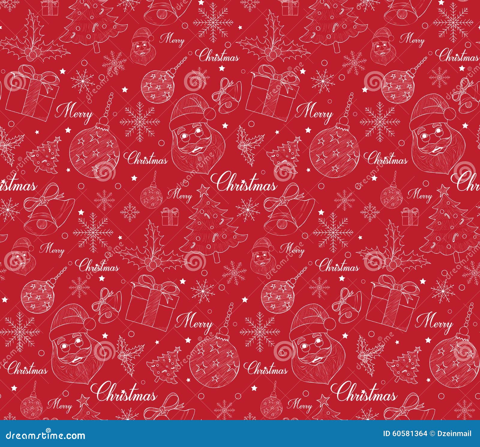 Merry Christmas Greetings Card in Decor Patterns Stock Vector ...