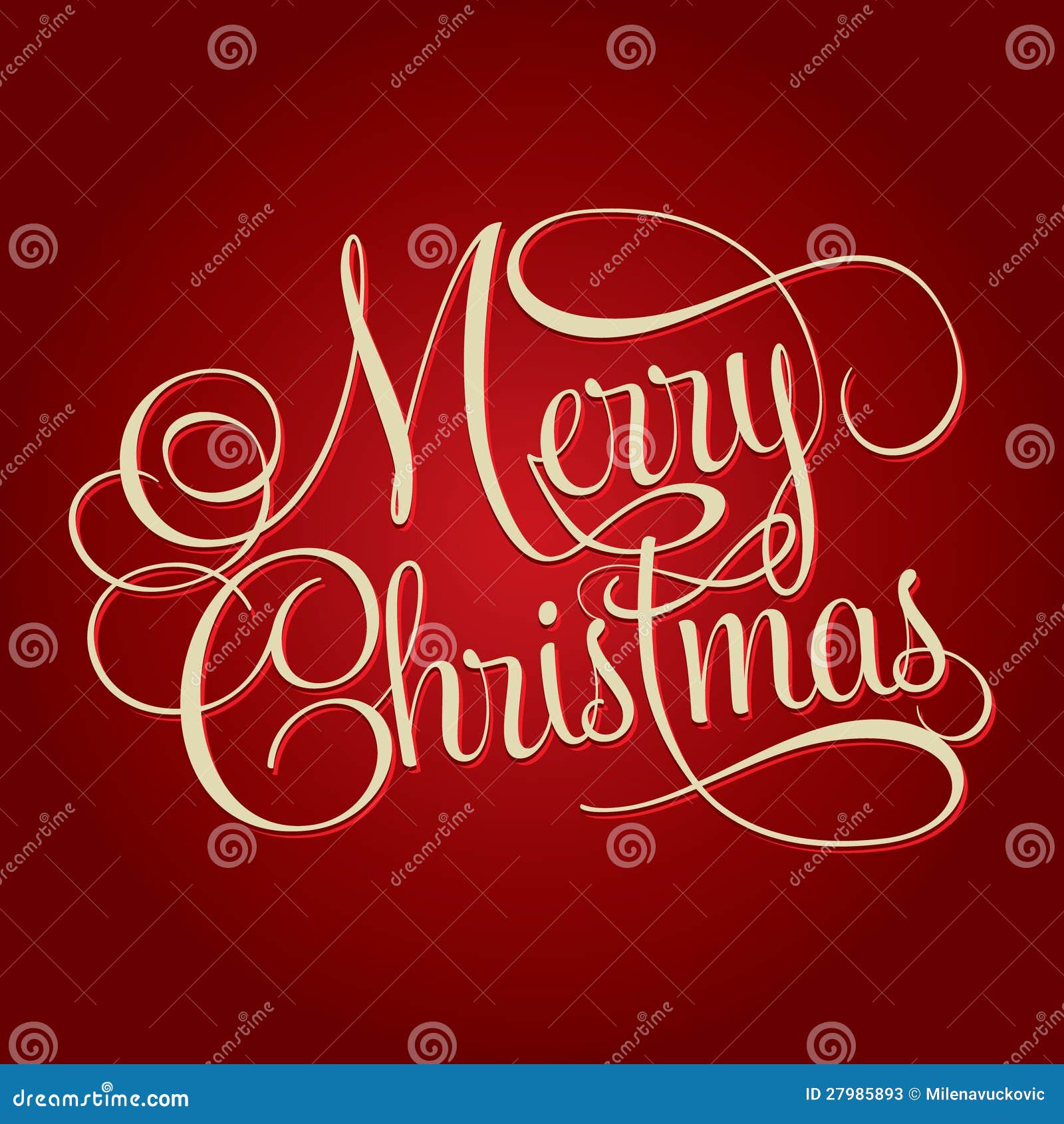 MERRY CHRISTMAS Hand Lettering Stock Vector - Illustration of family ...