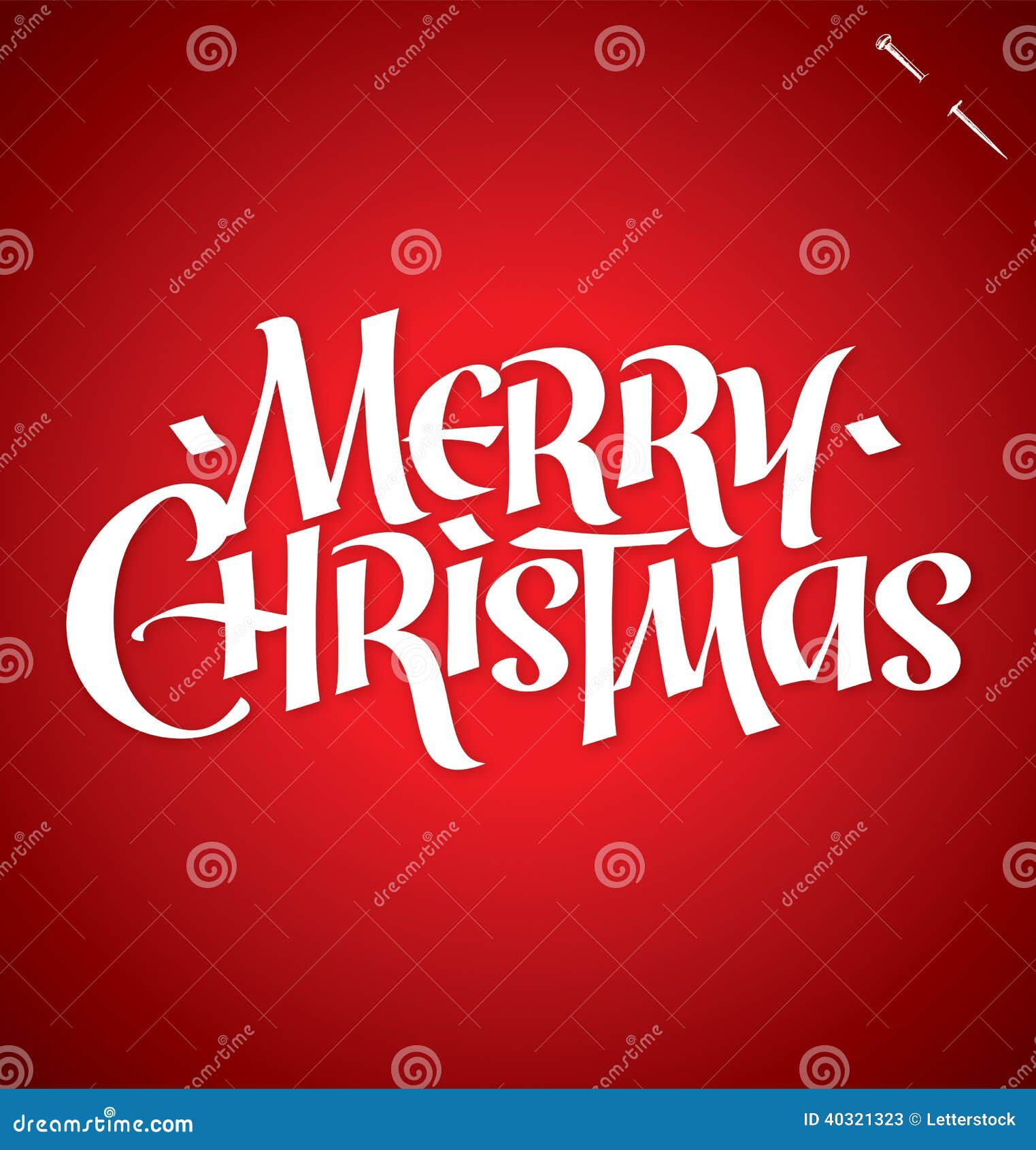 Merry Christmas Hand Lettering Vector Stock Vector Illustration Of