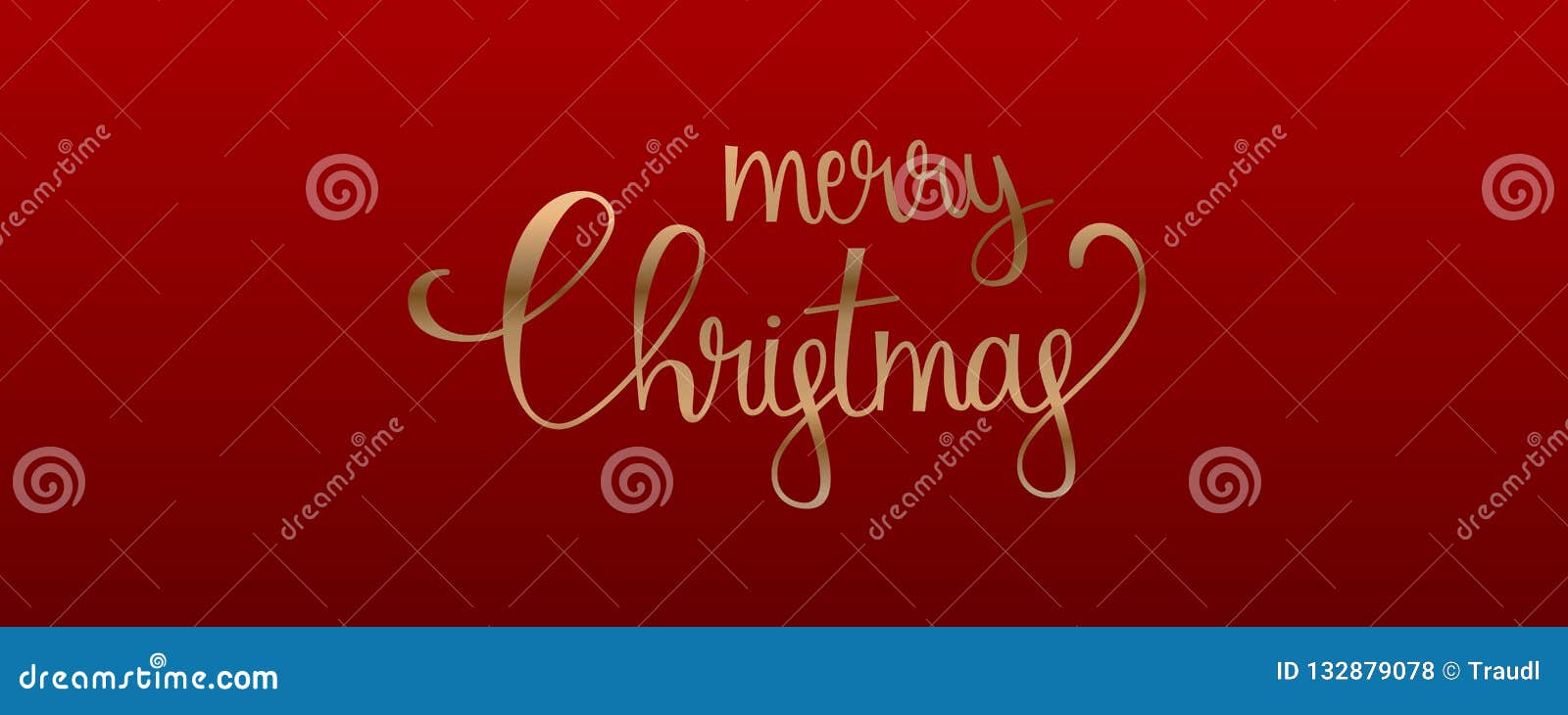 Merry Christmas Hand Written Message in Gold Stock Illustration ...