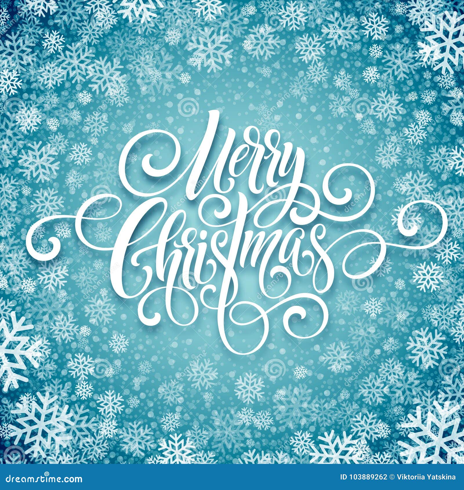 Merry Christmas Handwriting Script Lettering. Christmas Greeting ...