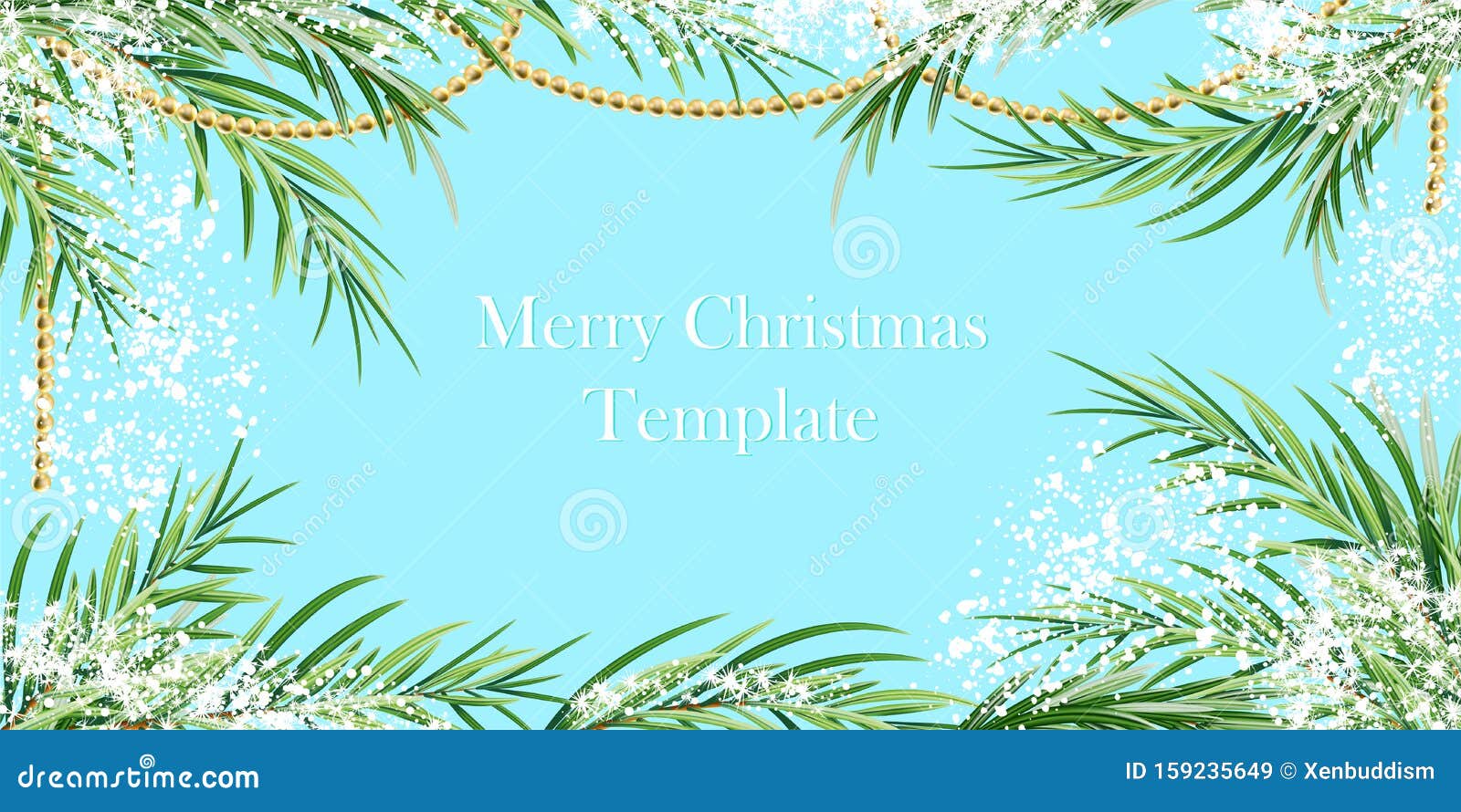 Merry Christmas Header Template Stock Illustration - Illustration of ...