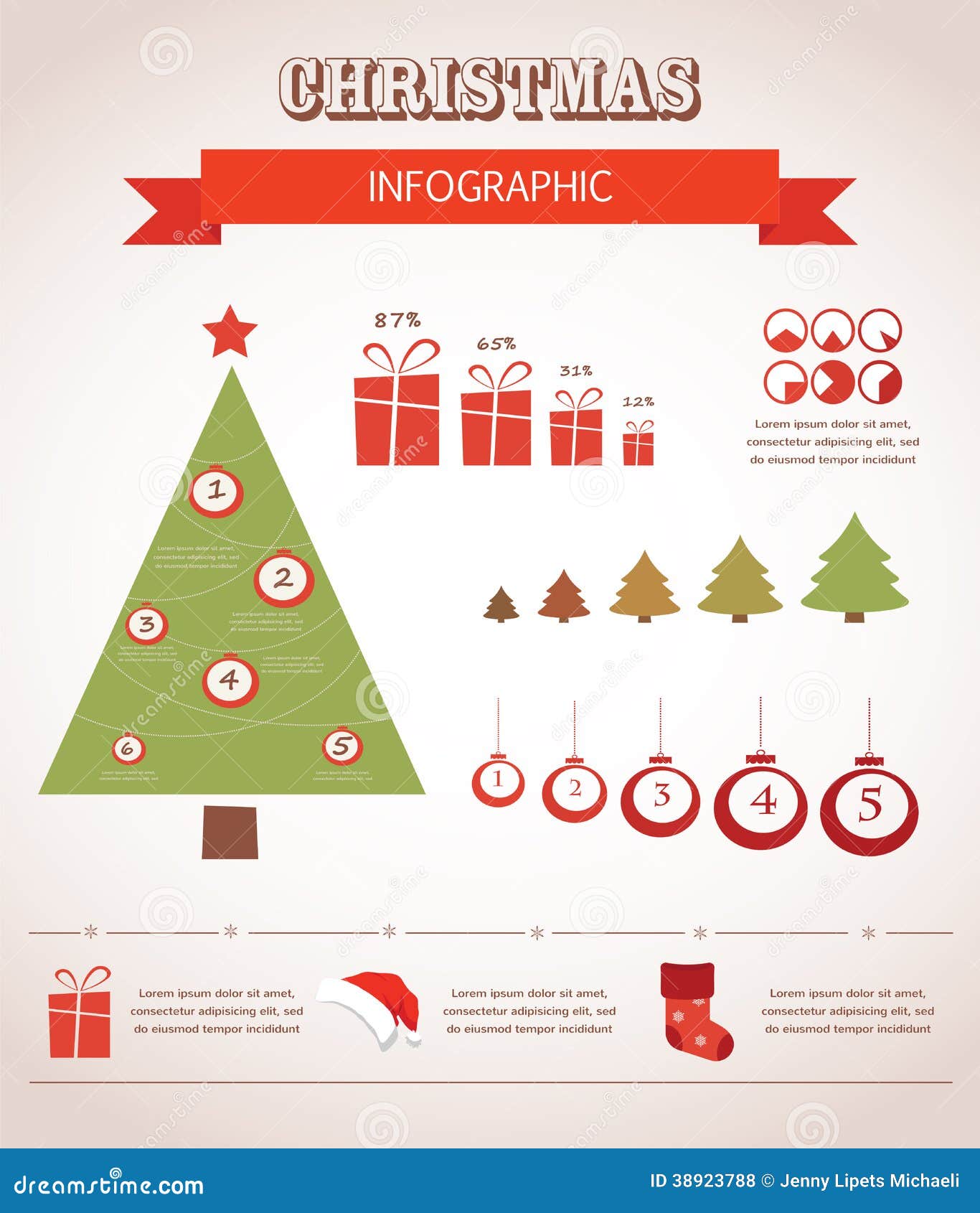 Merry Christmas Infographics Stock Illustration - Illustration of ...