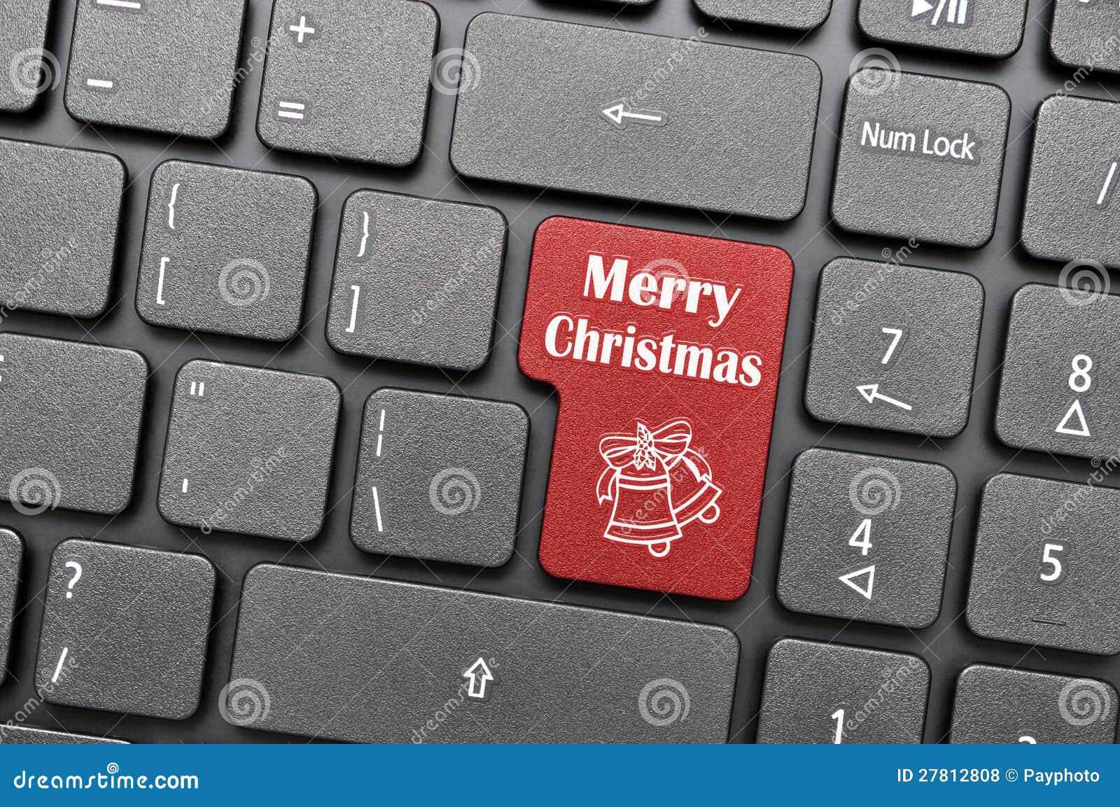 Merry Christmas on Keyboard Stock Illustration - Illustration of ...