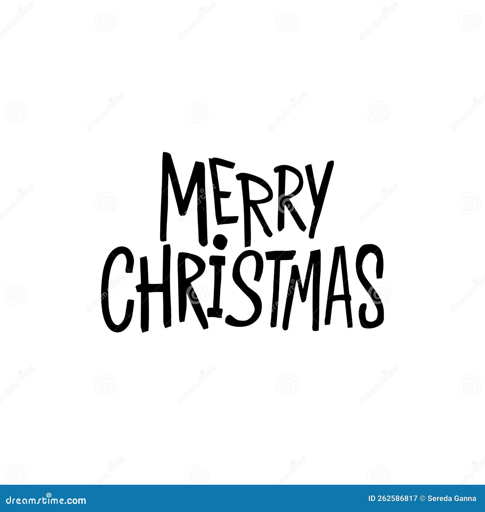 Merry Christmas Lettering Isolated Stock Vector - Illustration of sign ...
