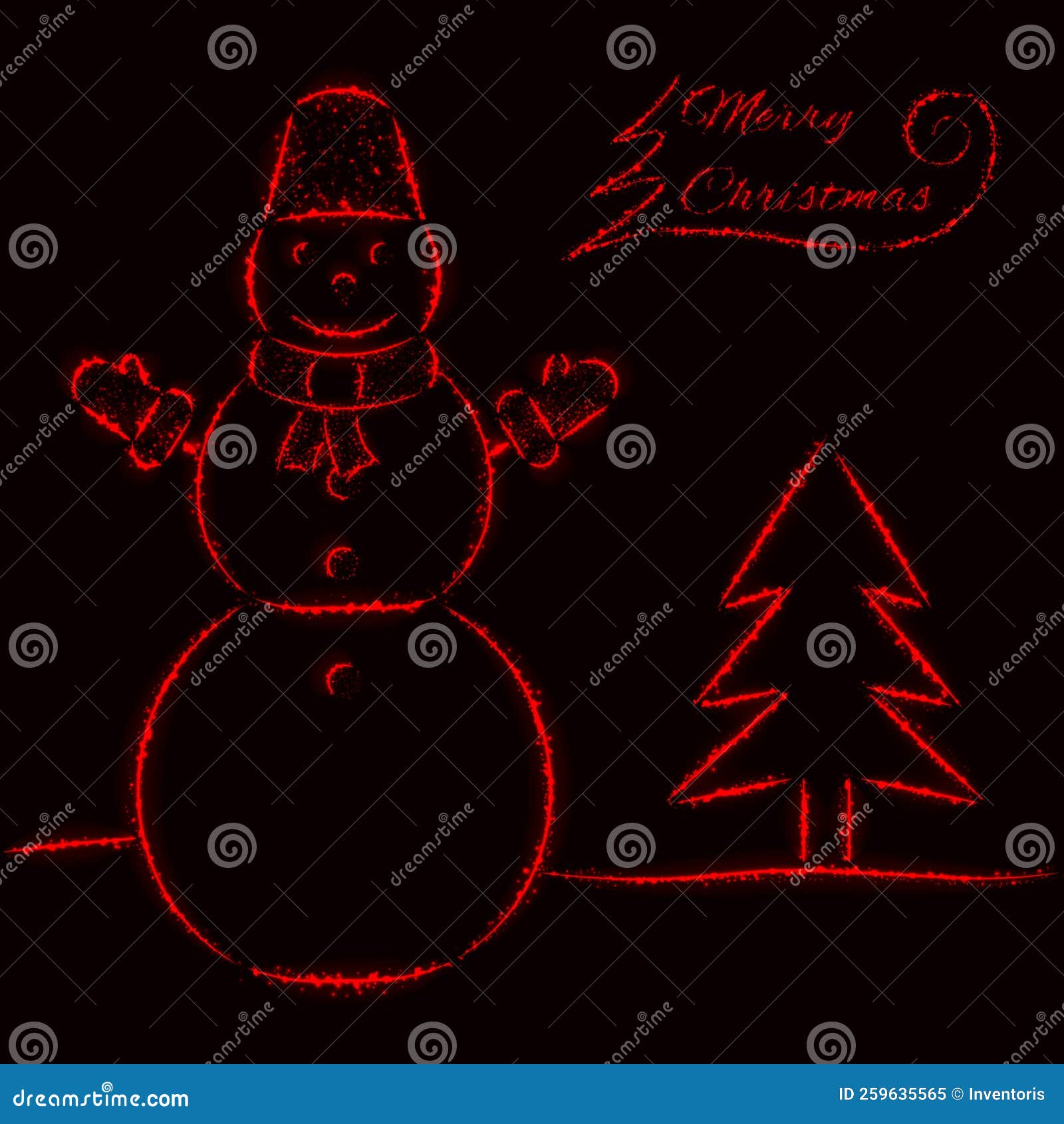 Merry Christmas Lights Card Stock Vector - Illustration of label ...