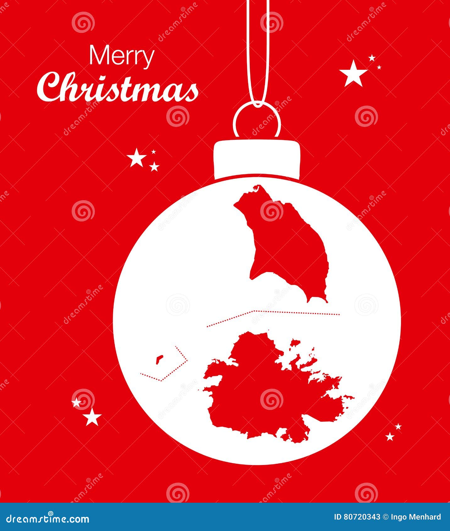 Merry Christmas Map Antigua and Barbuda Stock Illustration ...