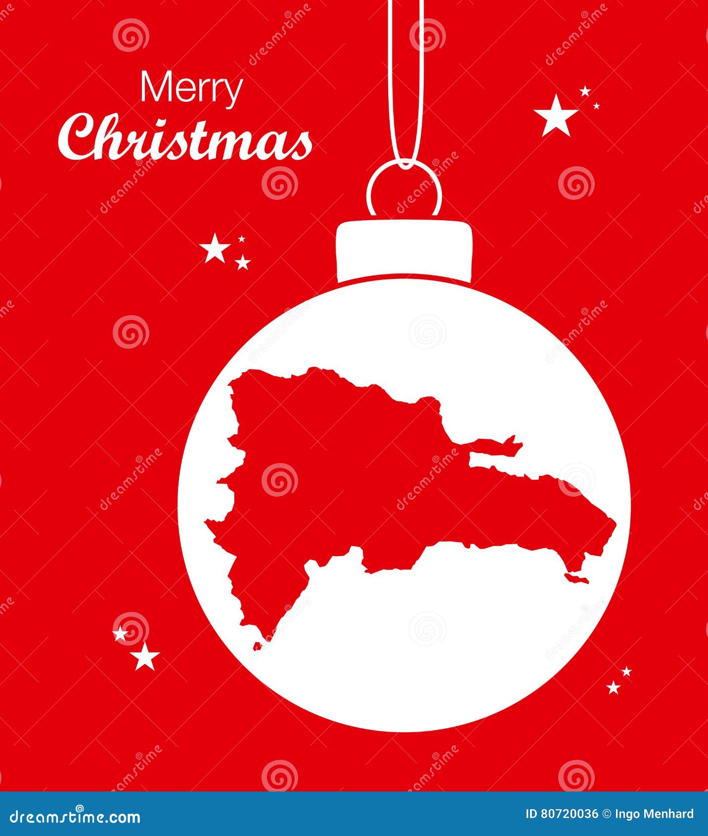Merry Christmas Map Dominican Republic Stock Illustration ...
