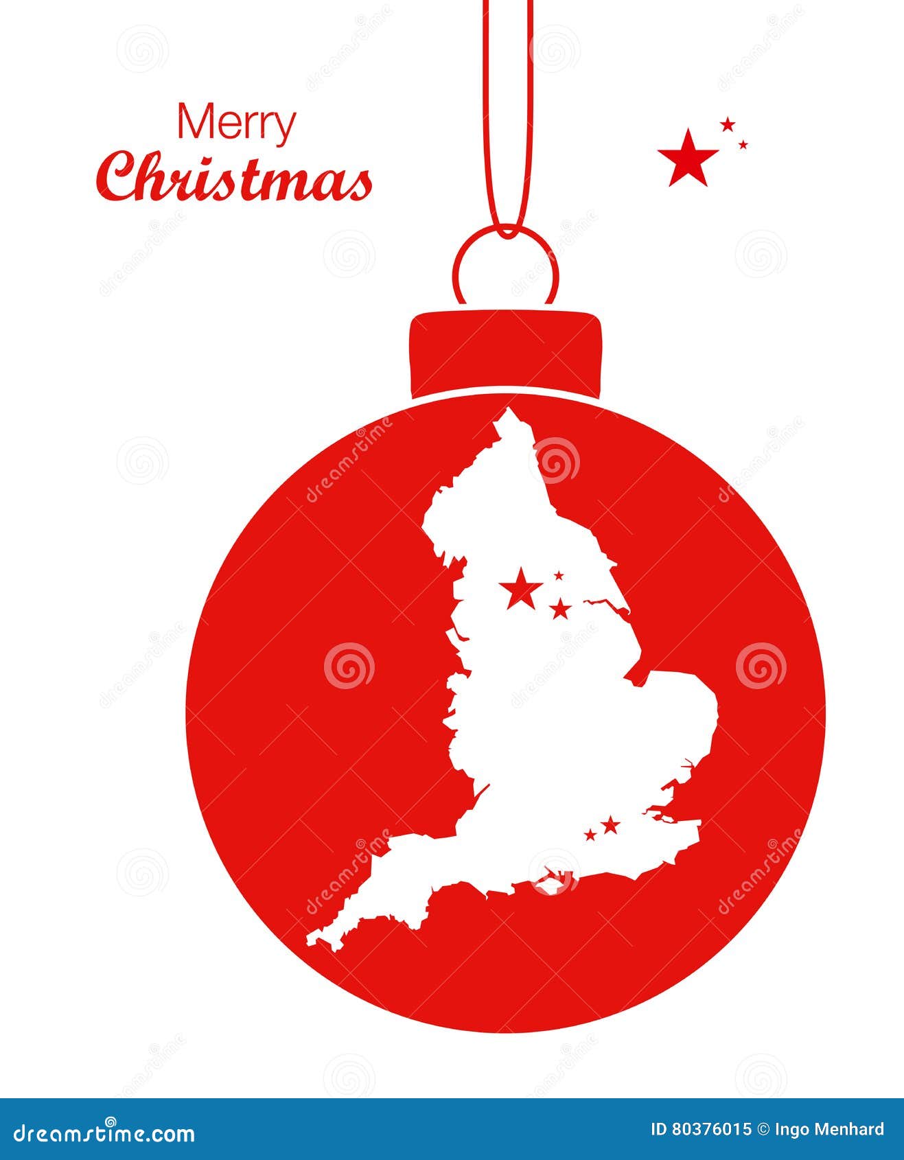 Merry Christmas Map England Stock Illustration - Illustration of ...