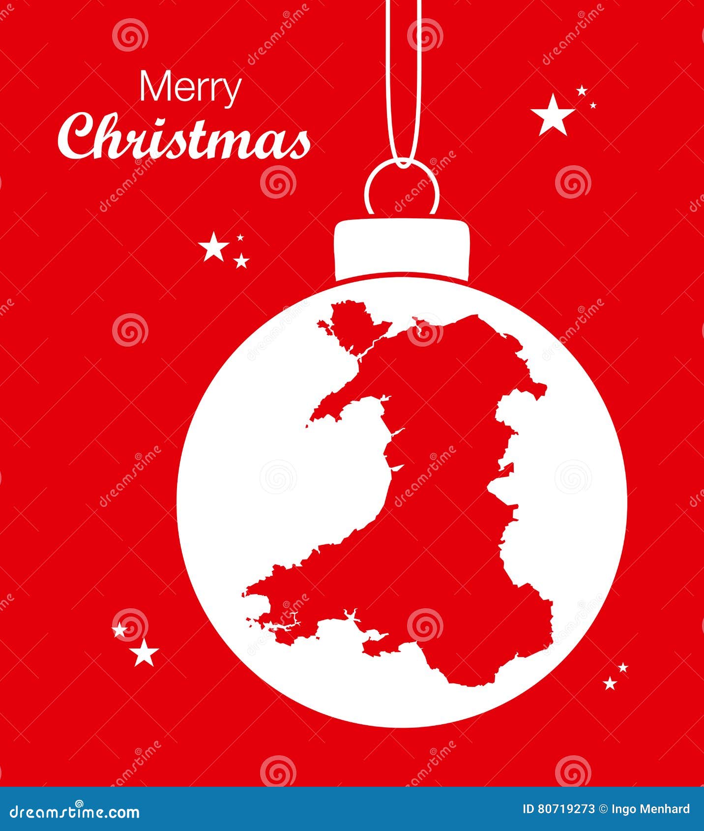 Merry Christmas Map Wales stock illustration. Illustration of graphic ...