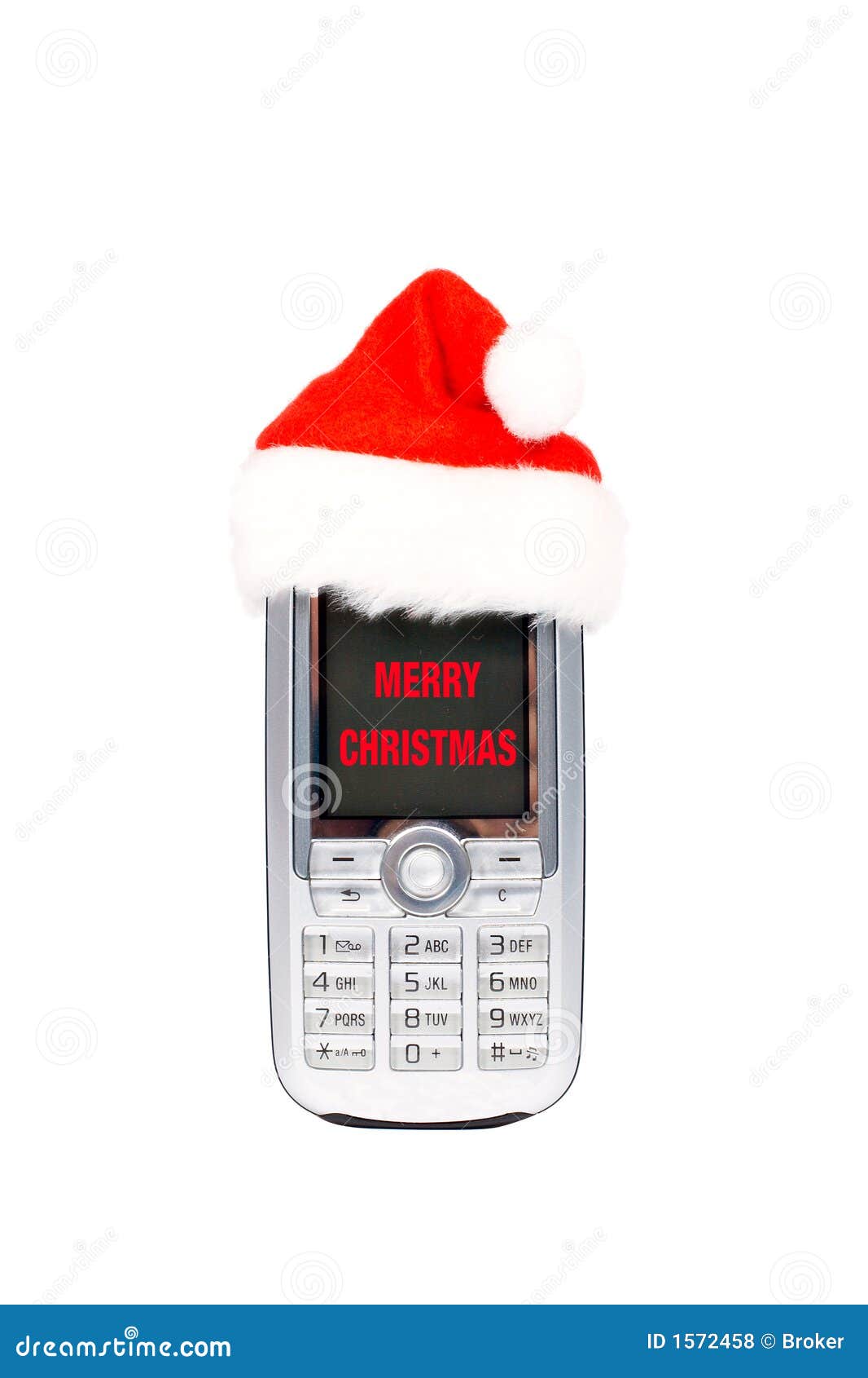 Merry Christmas Mobile Phone Stock Photo - Image of modern, digital ...