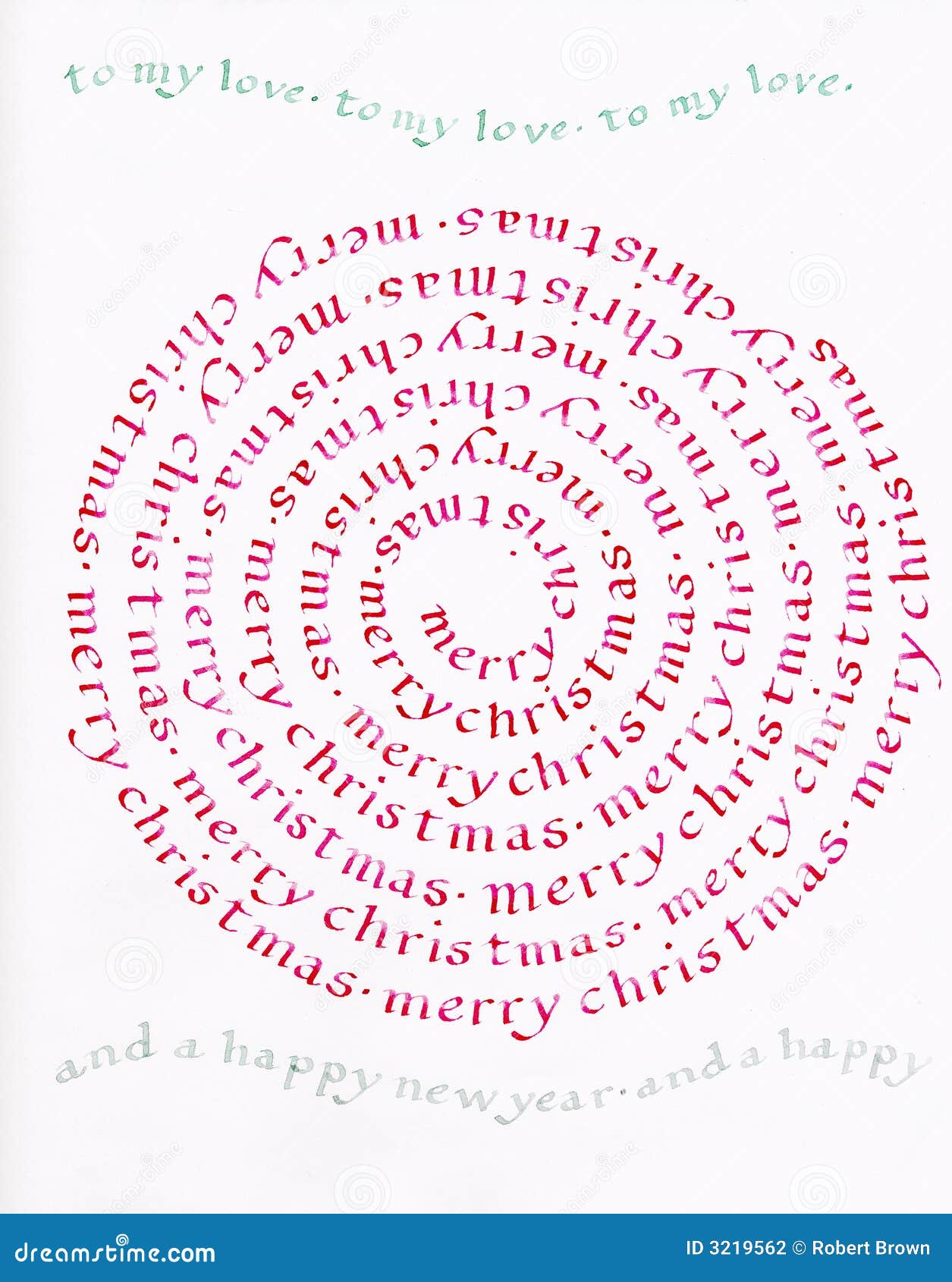 Merry Christmas, My Love, Call Stock Illustration - Illustration of ...