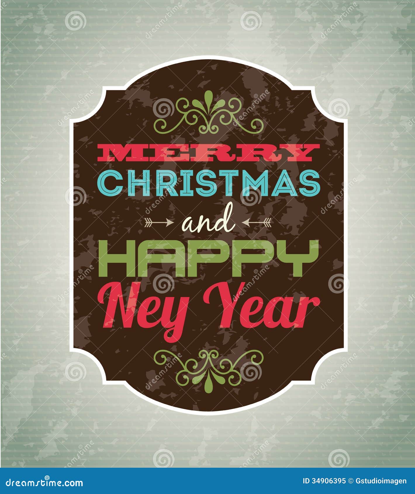 Merry christmas stock vector. Illustration of placard - 34906395