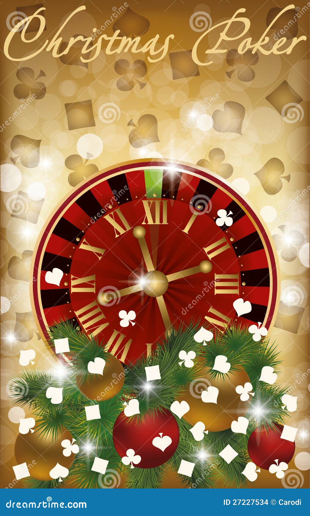 Merry Christmas Poker Banner Stock Vector - Illustration of luck ...