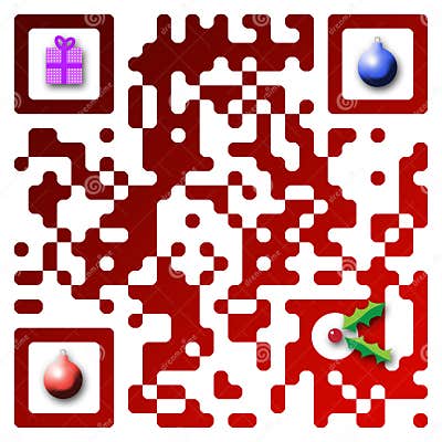 Merry Christmas QR Code stock illustration. Illustration of ...